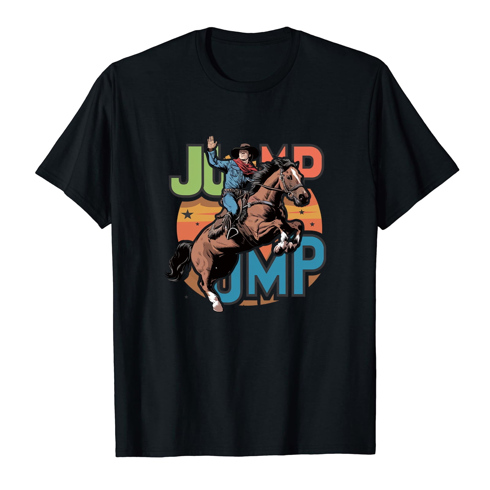 Jump Bull Riding Texas Funny Western Cowboy T-Shirt - Walmart.com