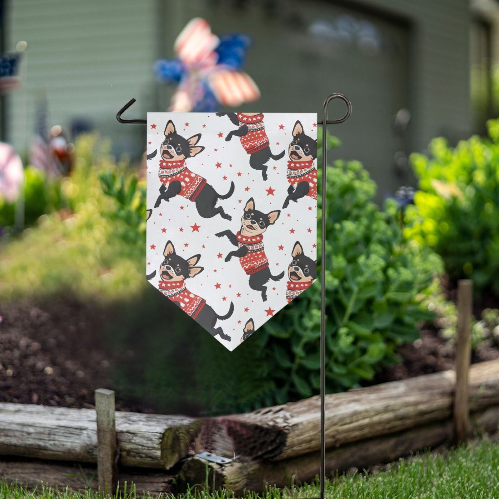 Jump Dogs Garden Flag 18" x 12.5" Double Sided Yard Lawn Outdoor Decor ...