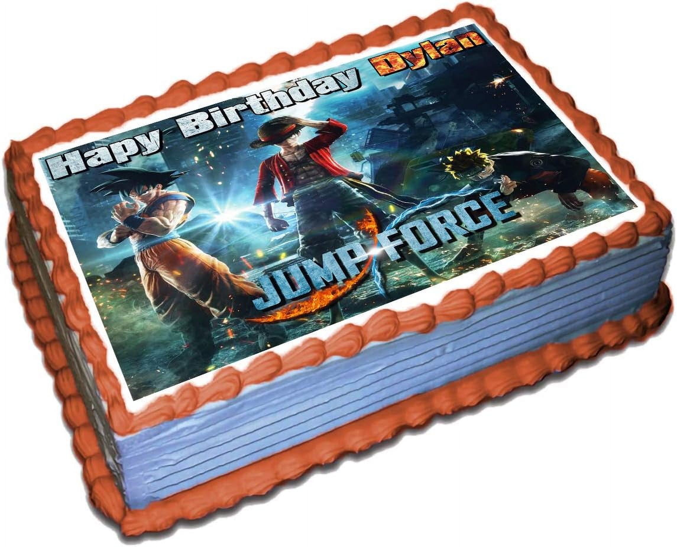 Jump Force Cake Toppers 1/4 8.5 x 11.5 Inches Birthday Cake Topper ...