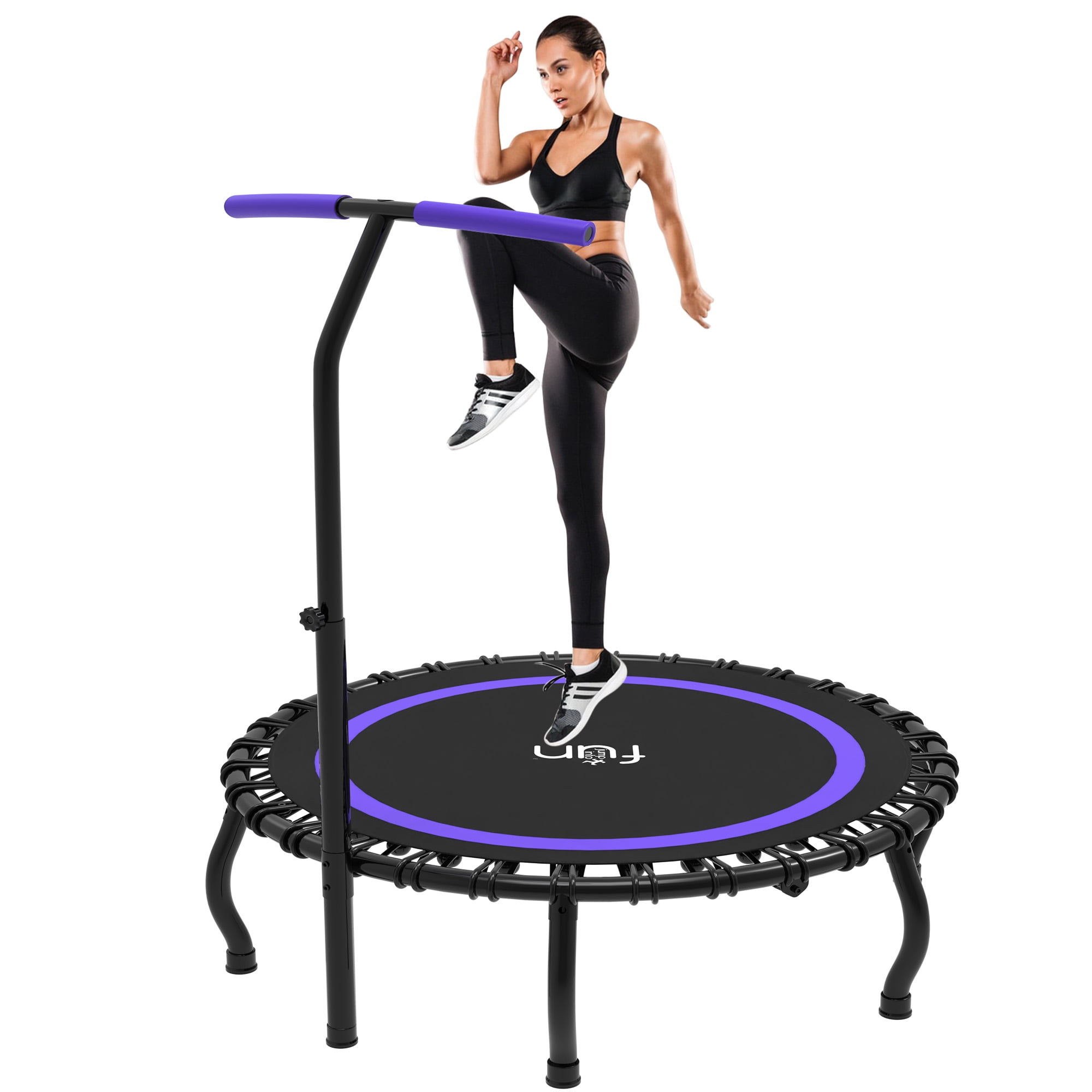 Jump Into Fun 40"/48"/50" Fitness Mini Trampoline for Adults, Foldable ...