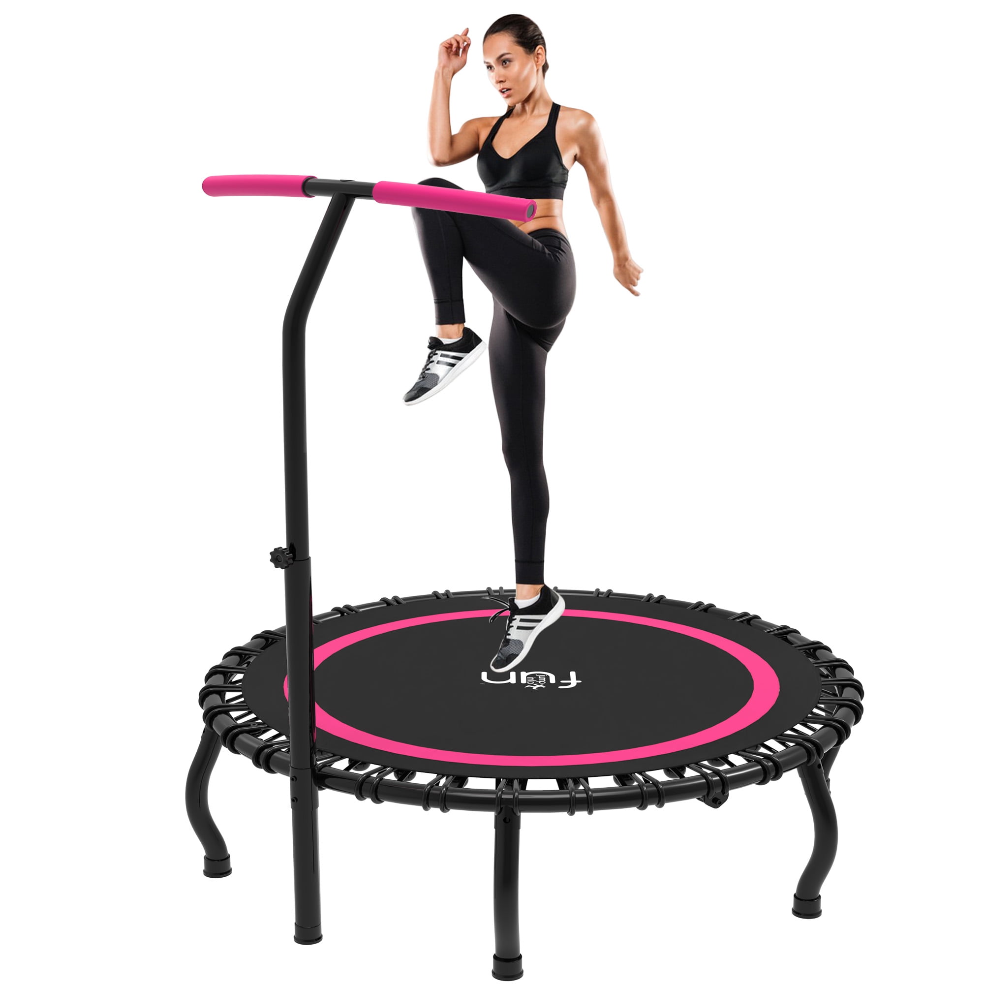 Jump Into Fun 40"/48"/50" Fitness Mini Trampoline for Adults, Foldable ...
