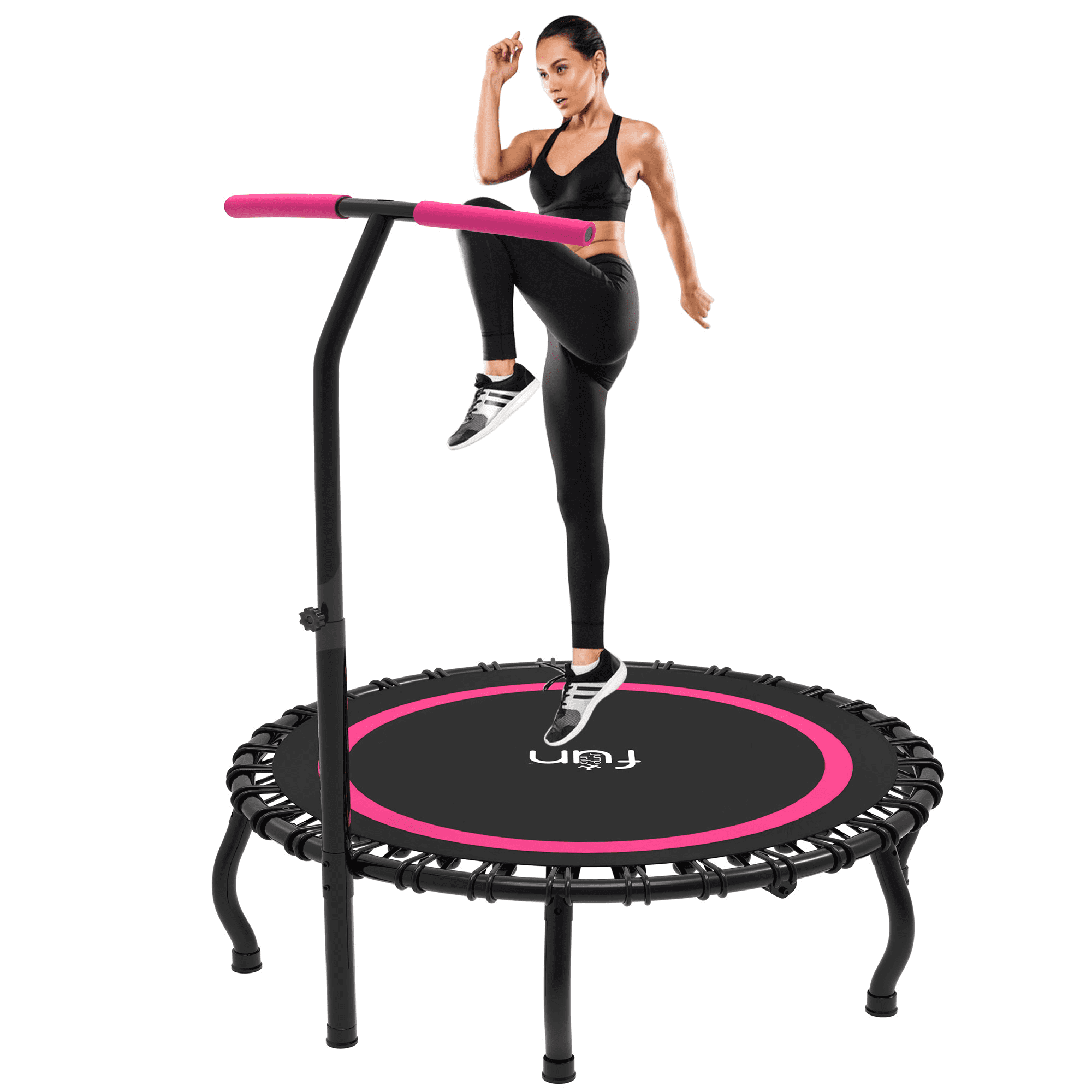 Jump Into Fun 48'' Foldable Mini Trampoline with Durable Bungees and ...
