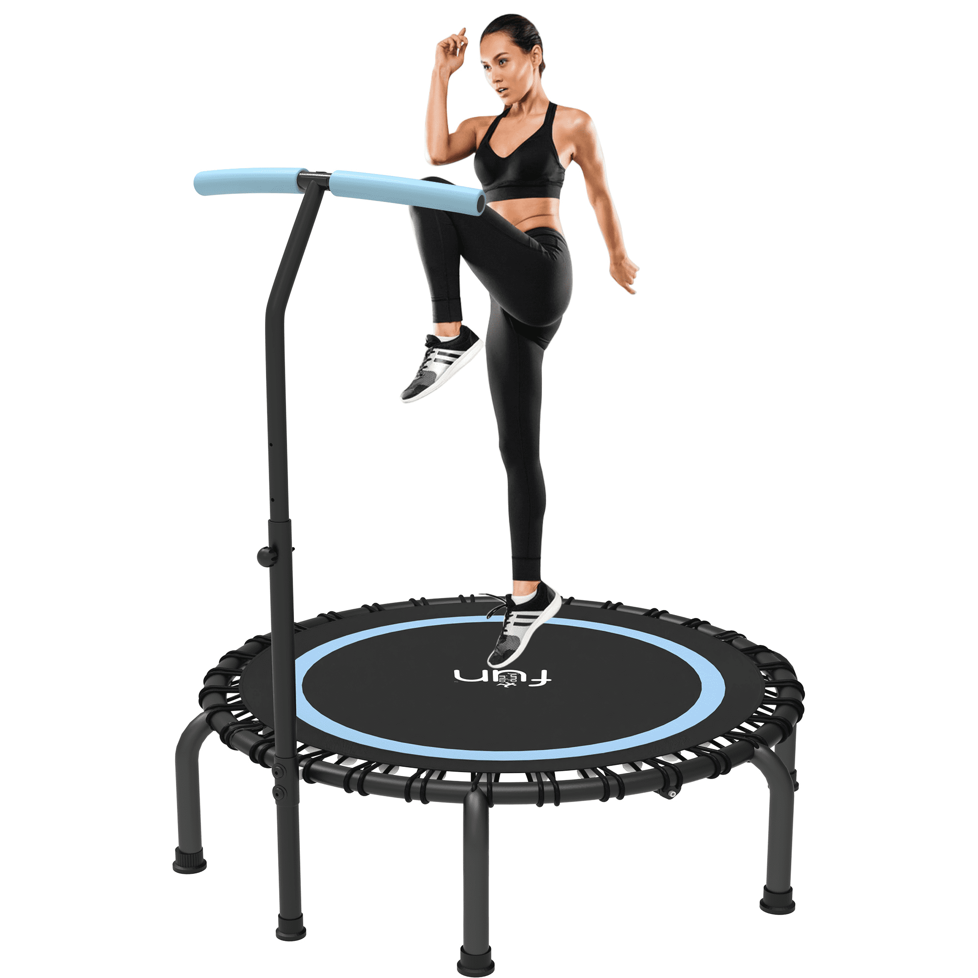Jump Into Fun 48'' Foldable Mini Trampoline with Durable Bungees and ...