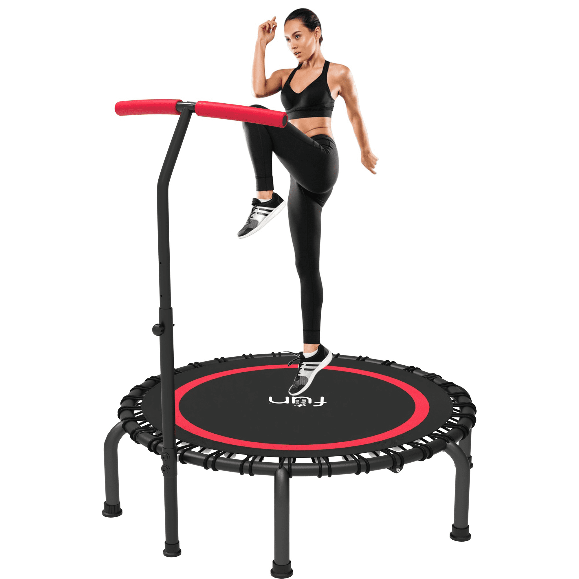 Jump Into Fun 50'' Foldable Mini Trampoline with Durable Bungees and ...
