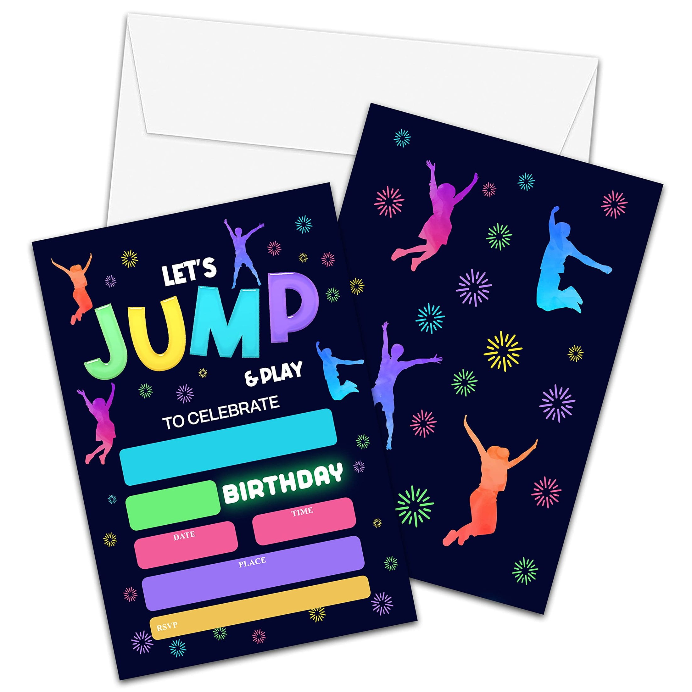 Jump Into Fun: Personalized Bounce House Birthday Invitations for Teens ...