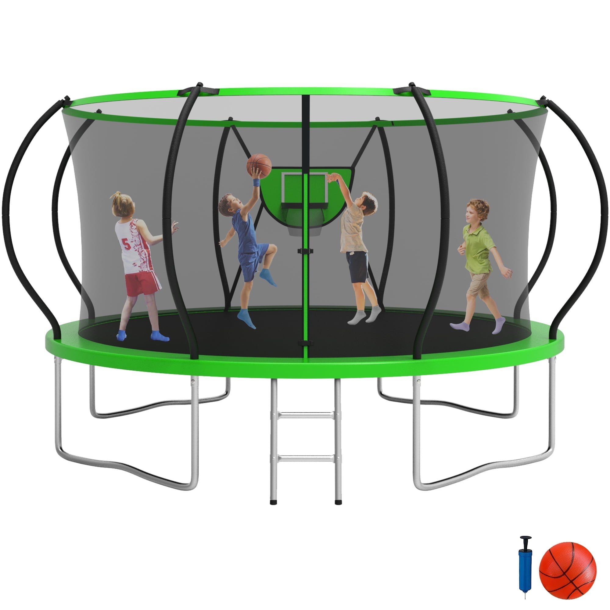 Jump Into Fun Trampoline, 12FT 10FT 14FT 16FT 1200LBS Trampoline for ...
