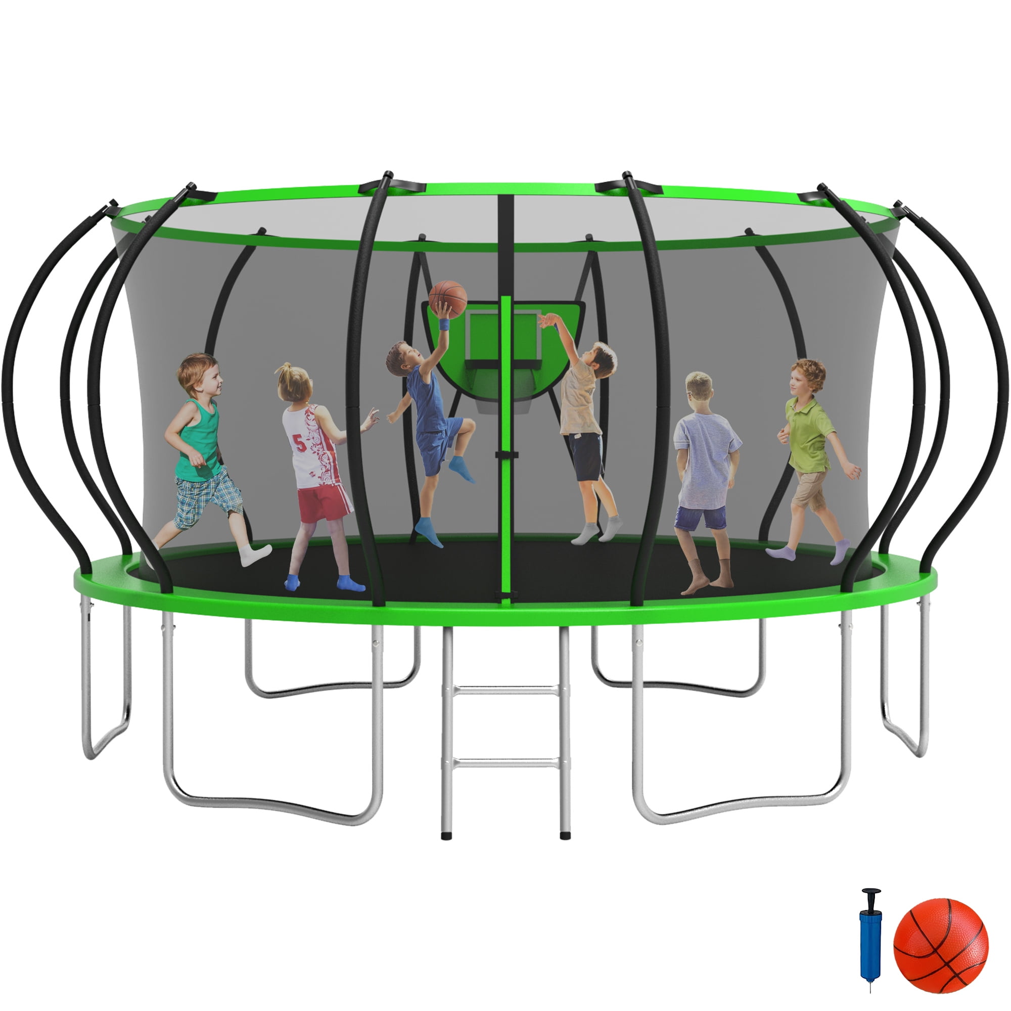 Jump Into Fun Trampoline, 16FT 10FT 12FT 14FT 1500LBS Trampoline for ...