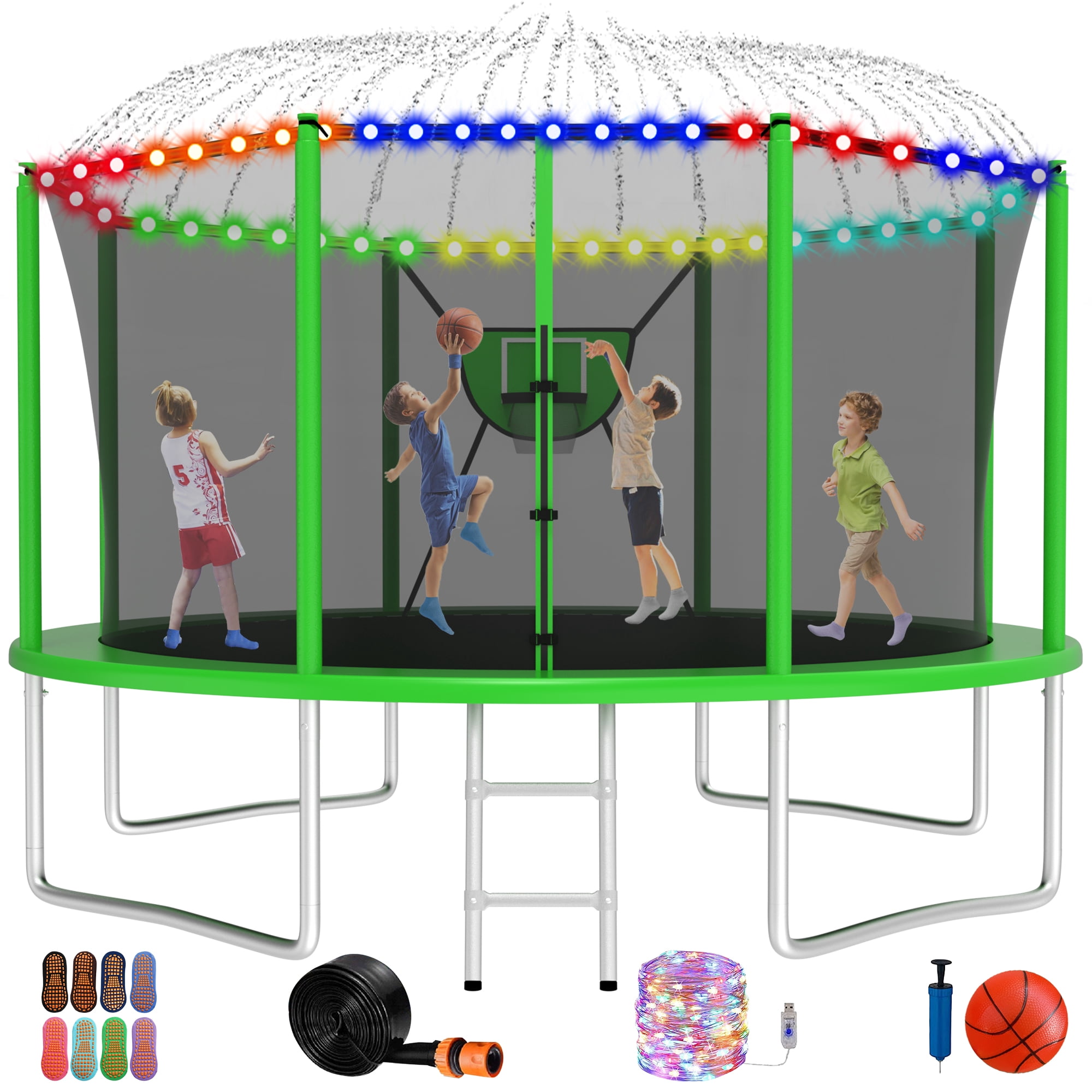 Jump Into Fun Trampoline 12FT 8 10 14 15 16FT Outdoor Trampoline for ...
