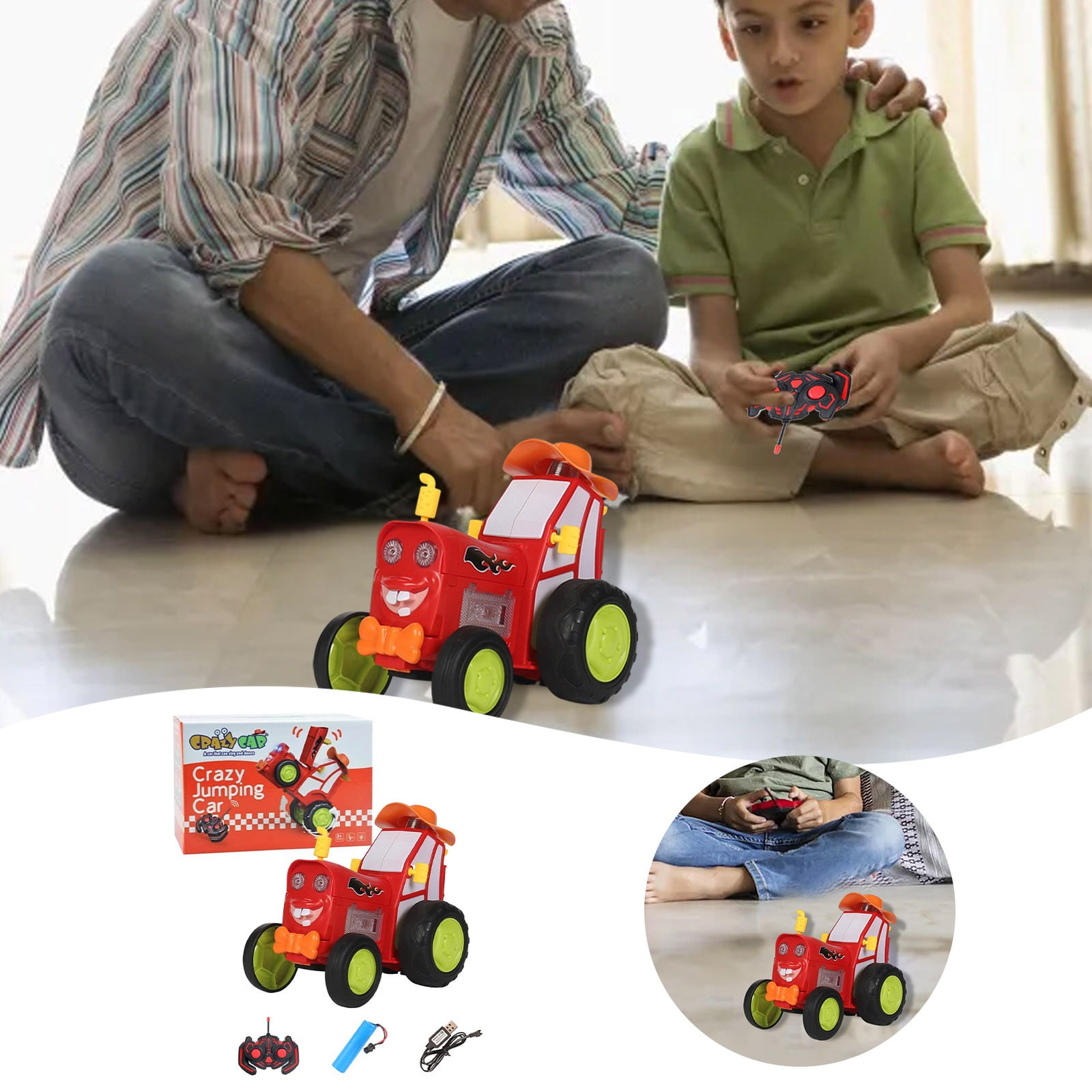 Jump Fury Remote Control Car Jump Remote Control Tractor Stunt Car 360 ...