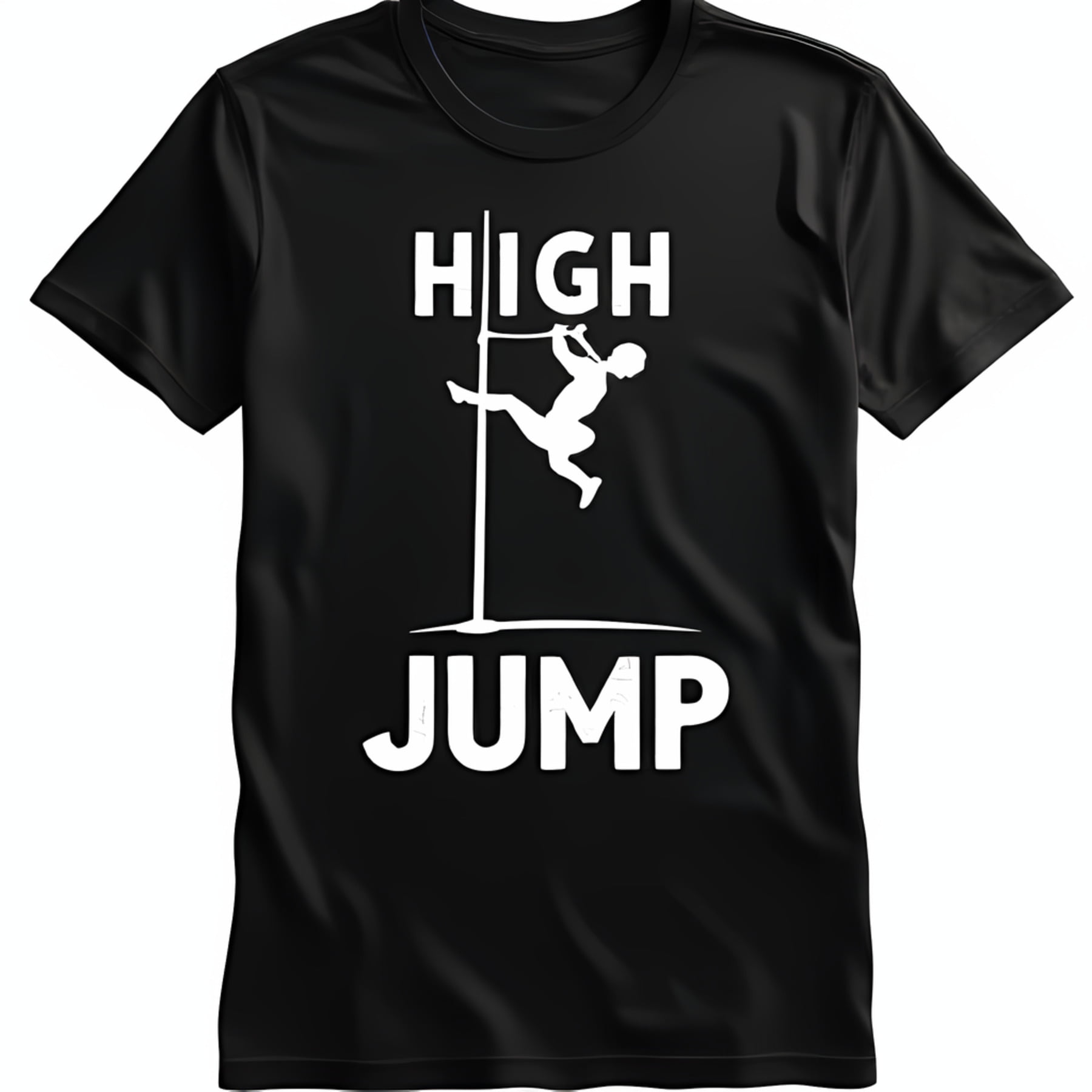 Jump Graphic Black T-Shirt for Track and Field Athletes Showcase Your ...