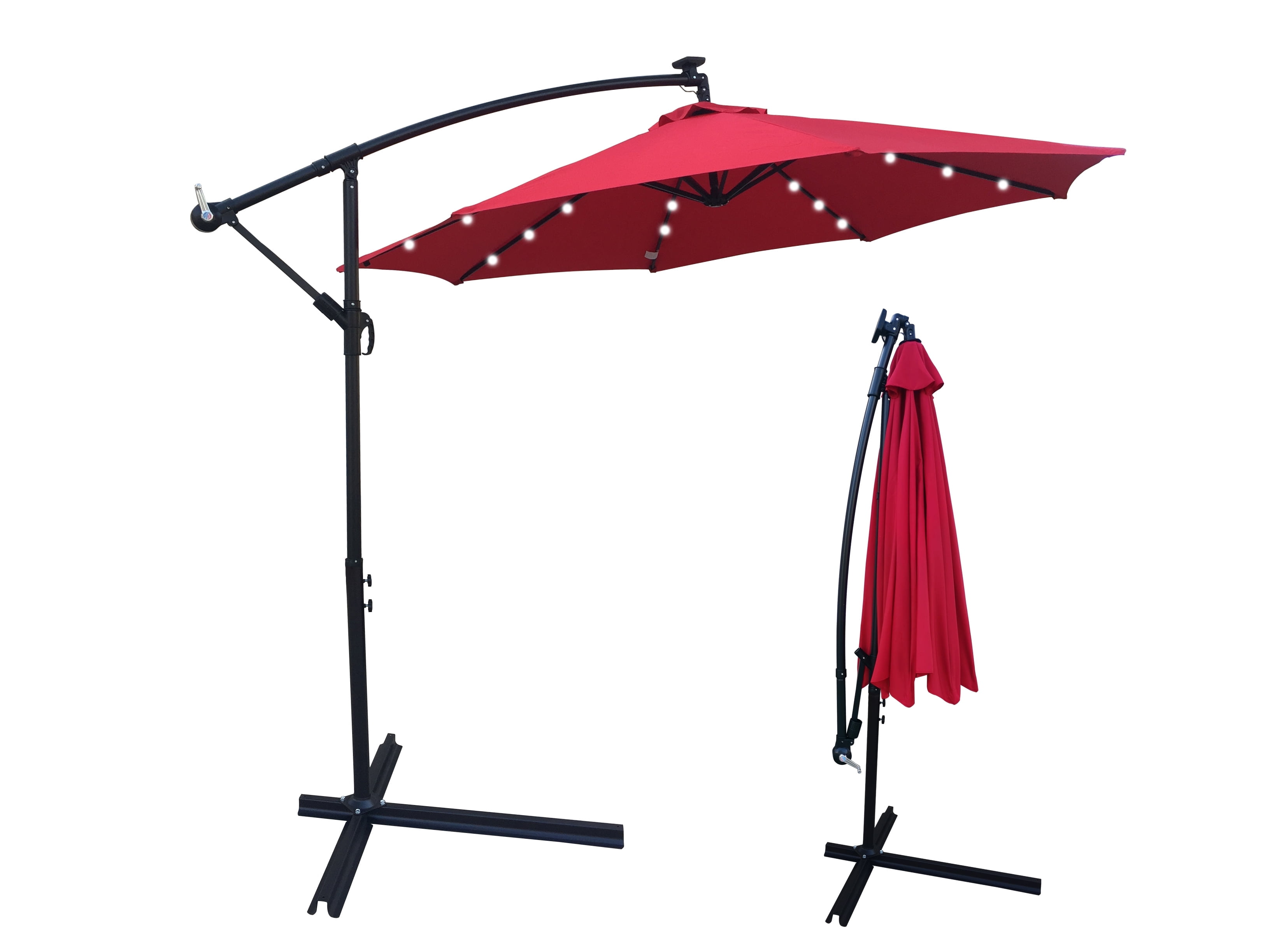 Jump Into Fun 10FT Patio Umbrella with Base Included, Outdoor Offset ...