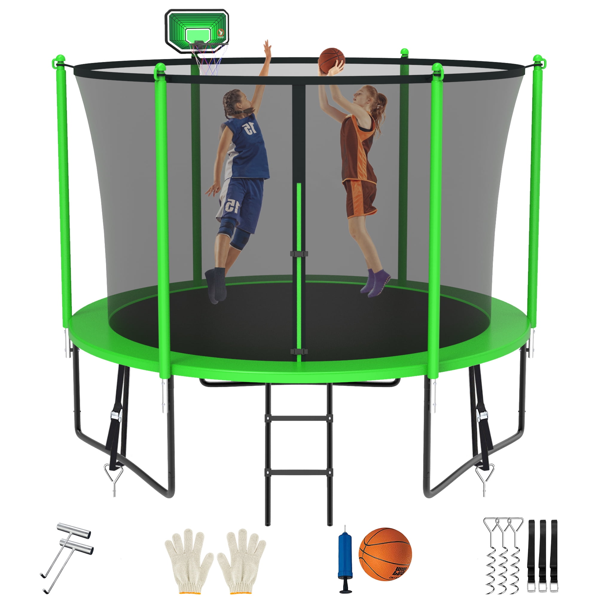 Jump Into Fun 10FT Trampoline for 3-4 Kids, 1000LBS Capacity ...
