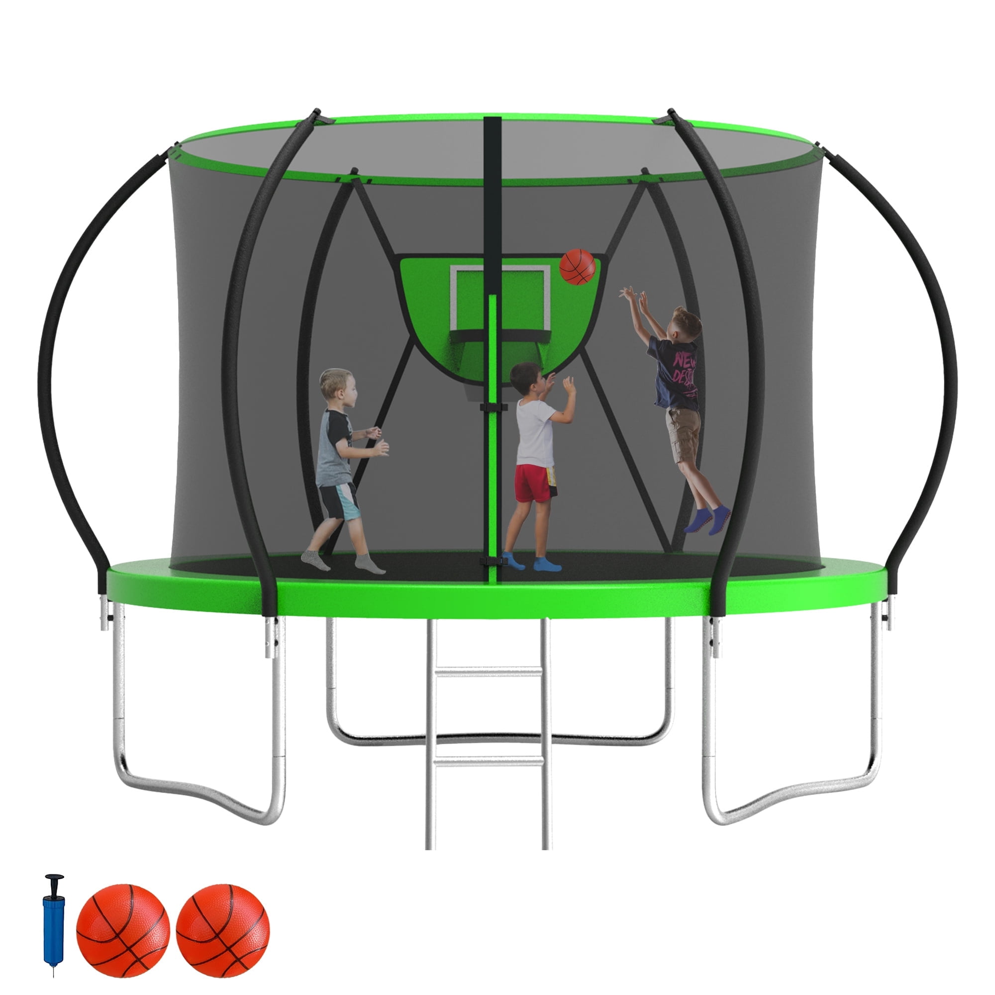 Jump Into Fun Trampoline, 10FT 12FT 14FT 16FT 1000LBS Trampoline for ...