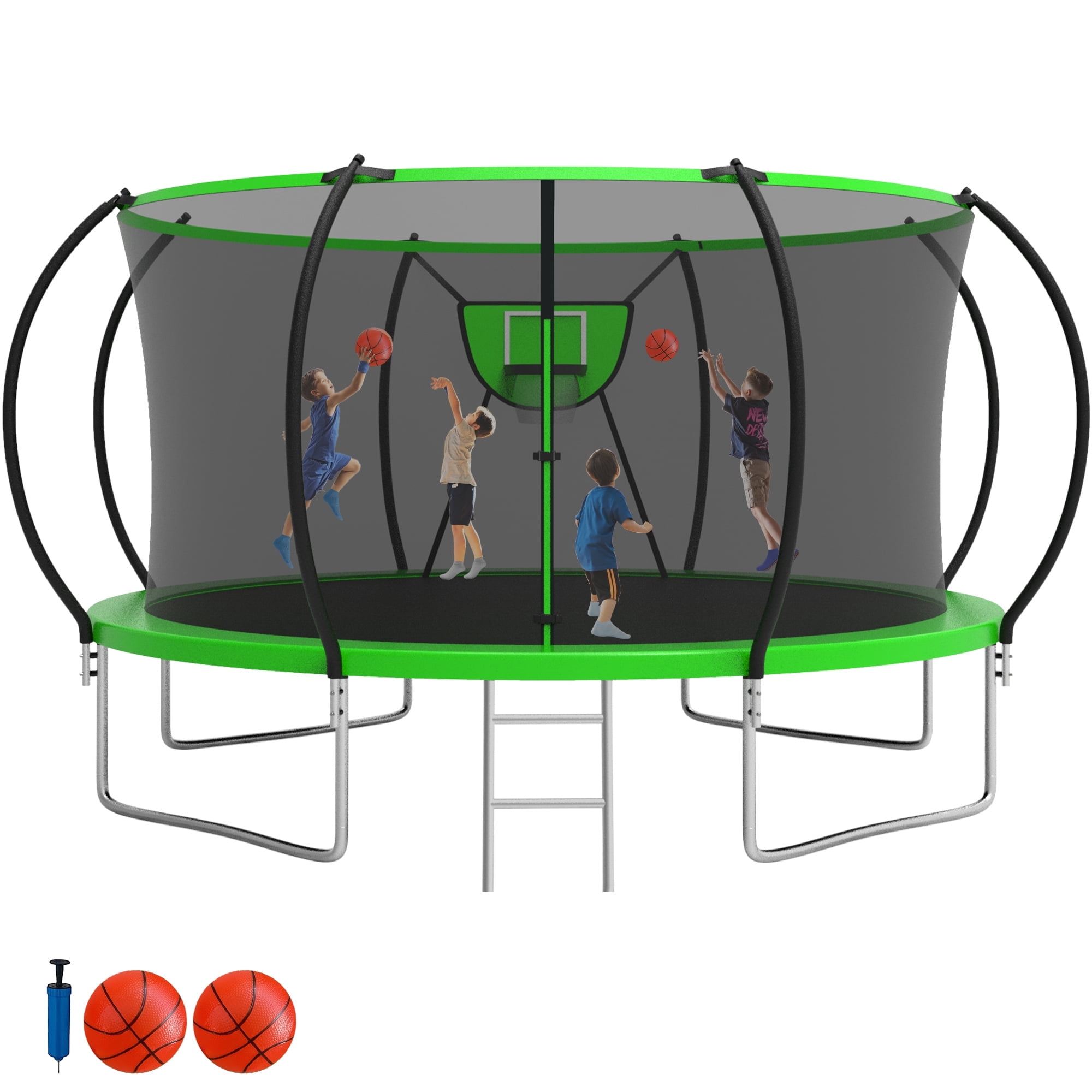 Jump Into Fun Trampoline, 10FT 12FT 14FT 16FT 1200LBS Trampoline for ...