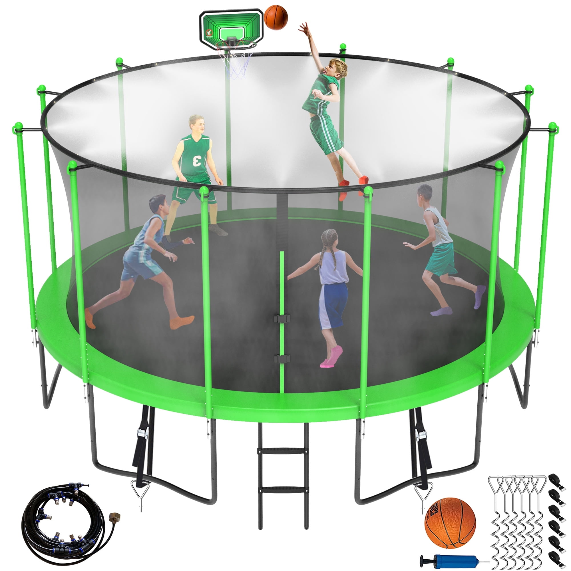 Jump Into Fun Trampoline 12 14 15 16FT, Trampoline for Adults and Kids ...