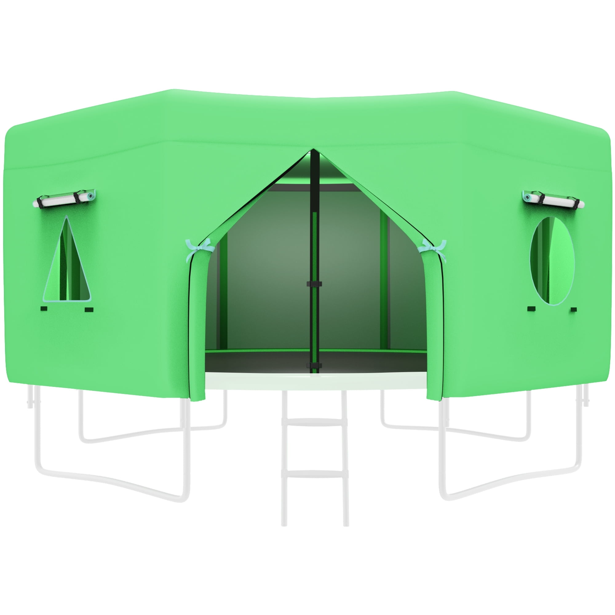 Jump Into Fun 12FT Trampoline Tent with 4 Windows, Sun-Protection ...