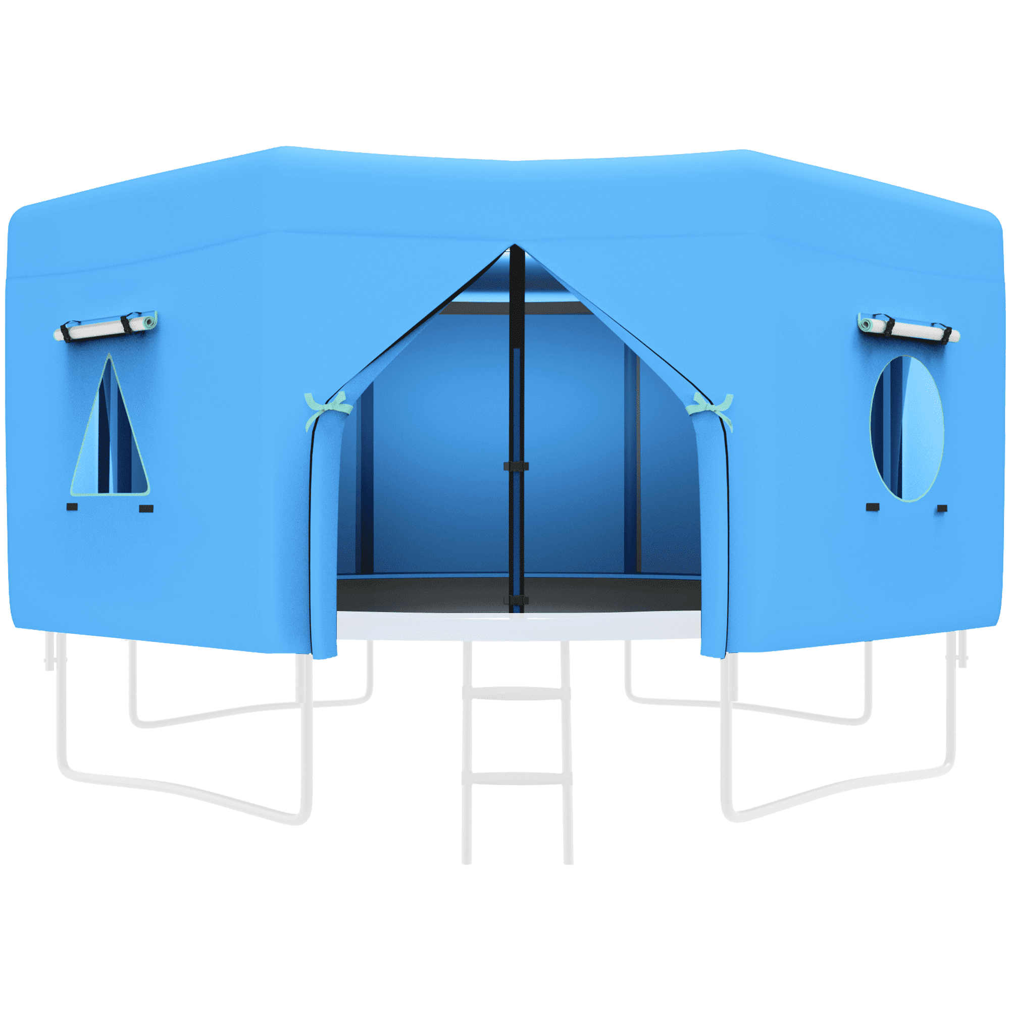 Jump Into Fun 14FT Trampoline Tent with 4 Windows, Sun-Protection ...