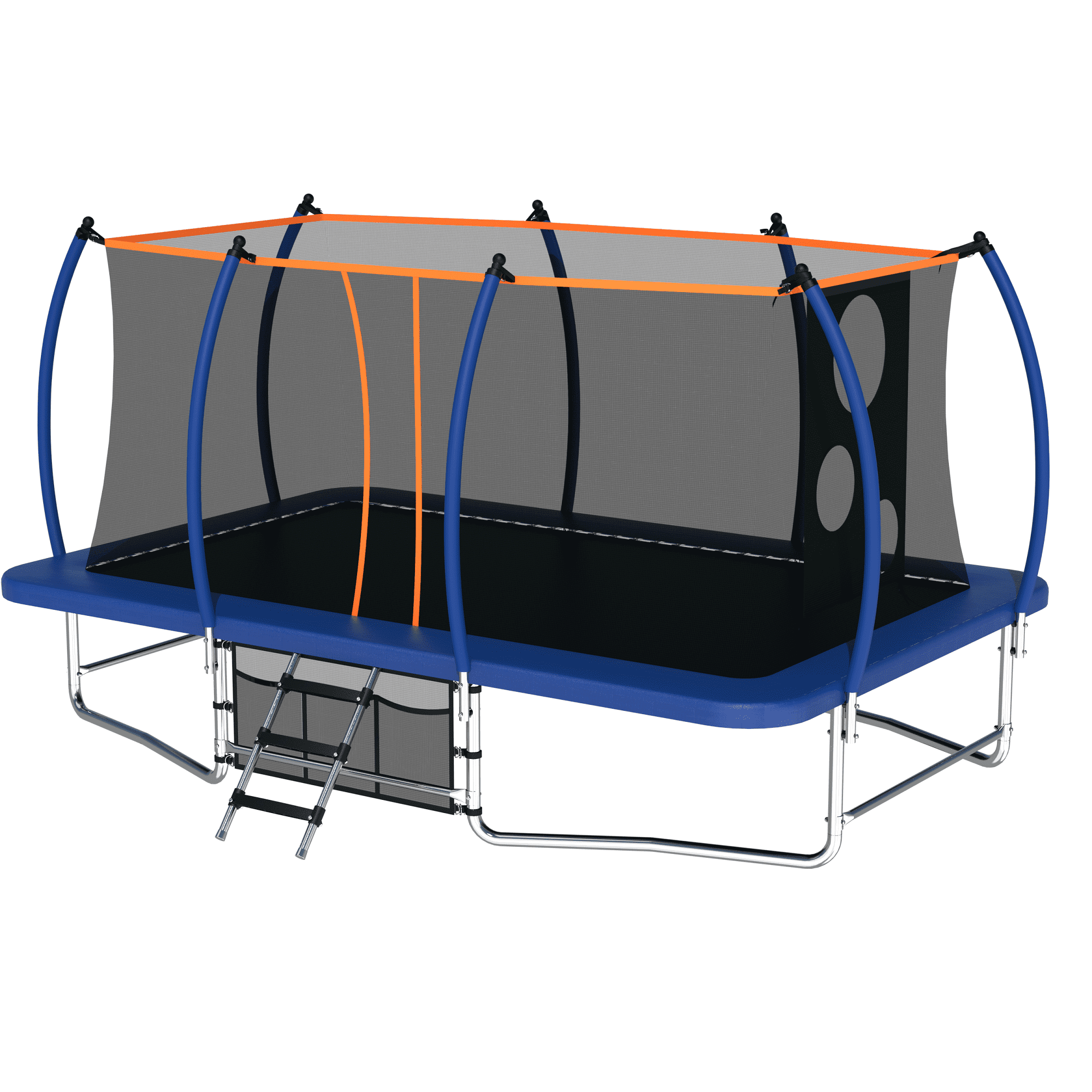 Jump into Fun Rectangular Trampoline 10FT x 16FT, 1760lbs Square ...