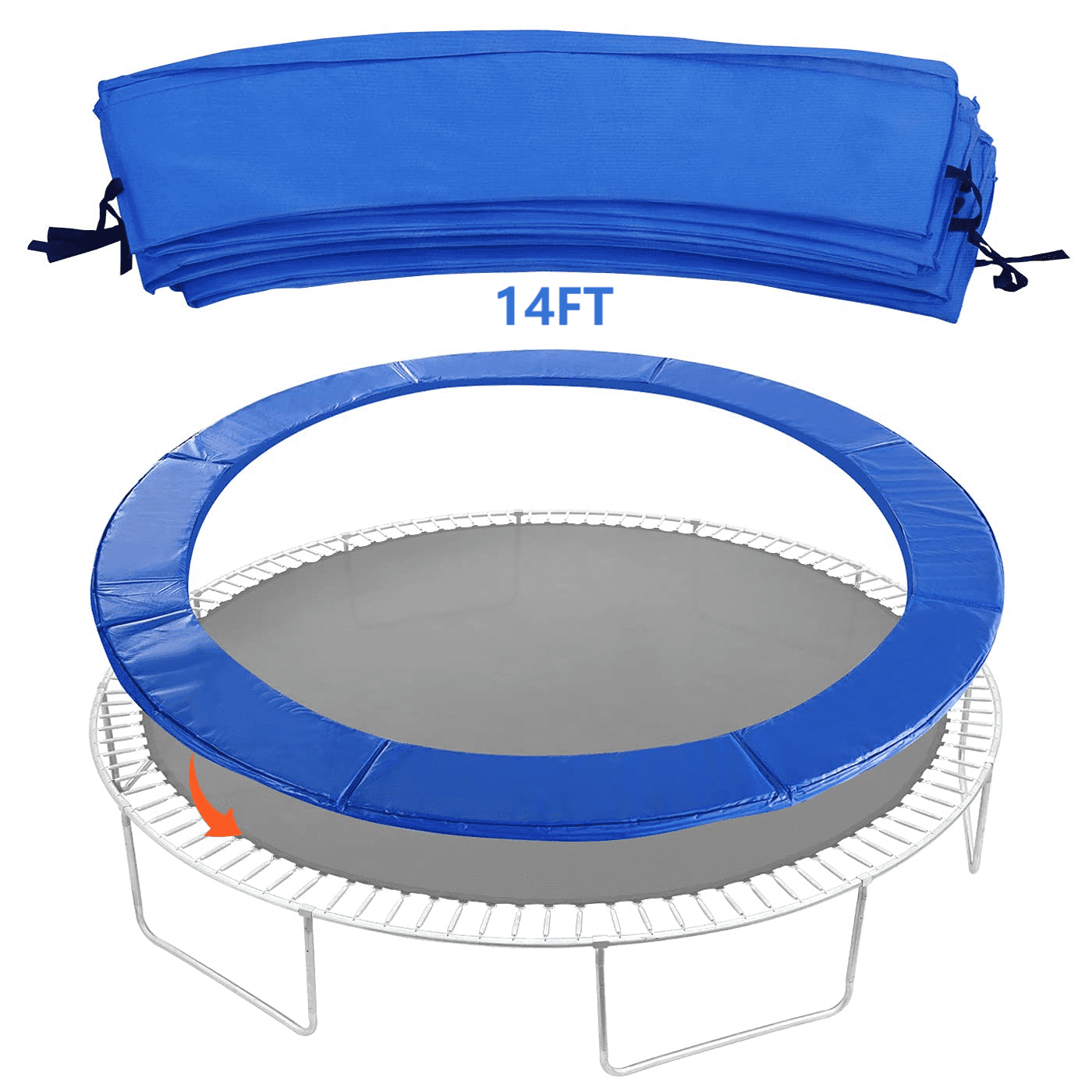 Jump Into Fun Trampoline Pad, 12ft 14ft 16ft Replacement Safety Spring ...