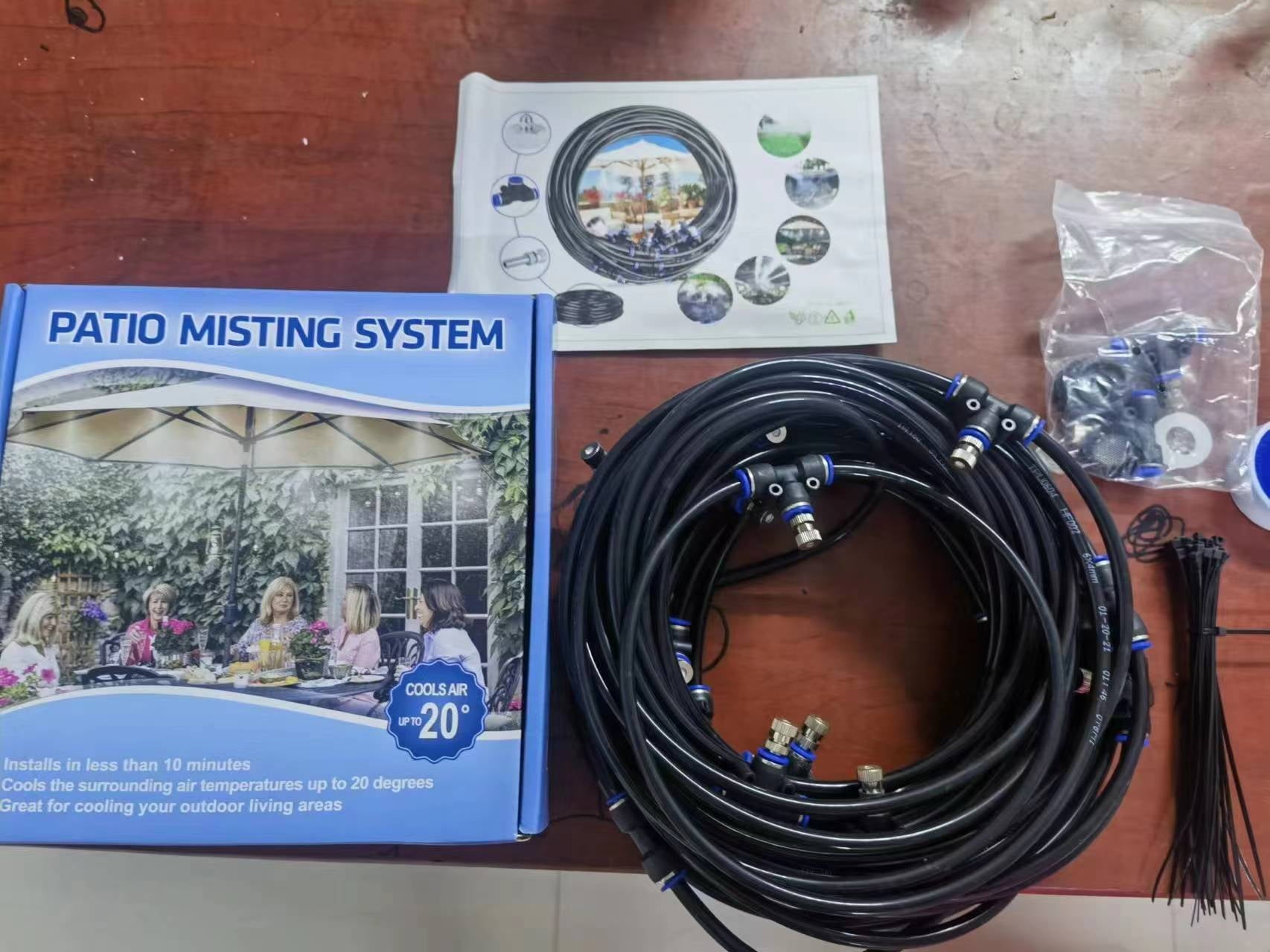 Jump Into Fun Trampoline Spray Cooling System, 49.2FT (15 m) Misting ...