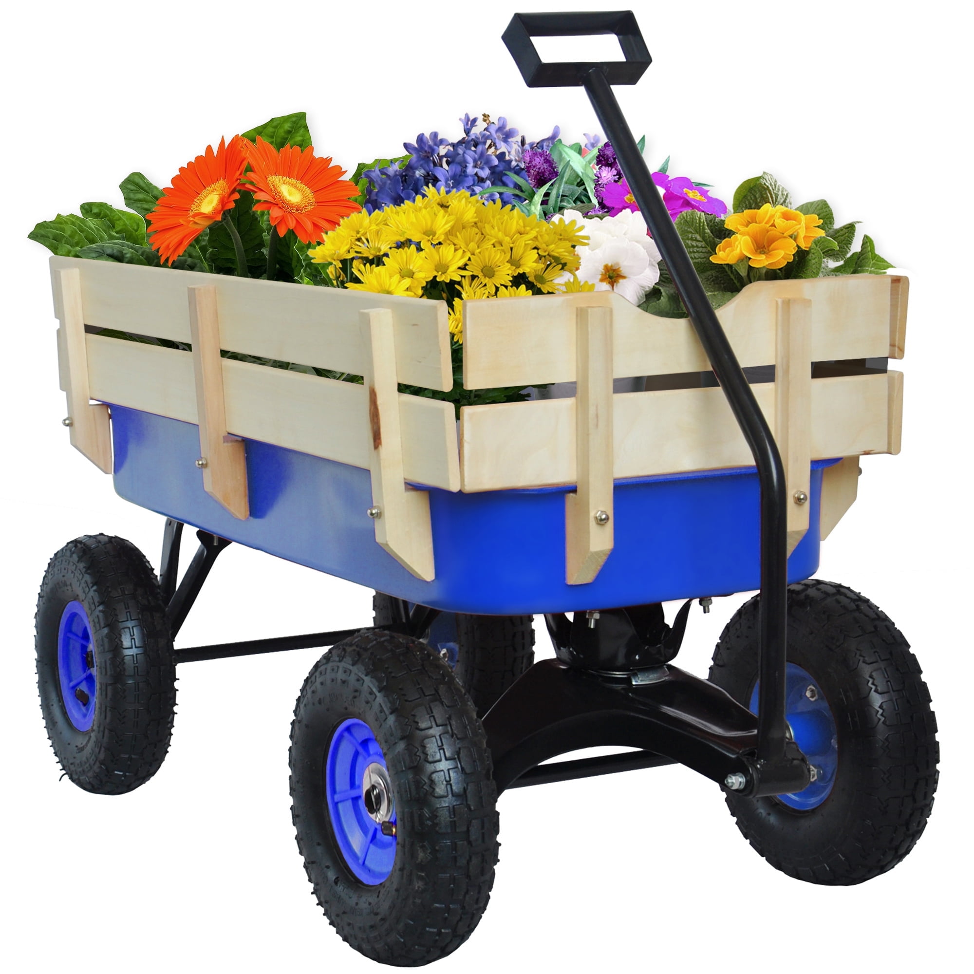 Large Jump Into Fun Wagon Cart for Kids, Heavy Duty Yard Carrier with ...