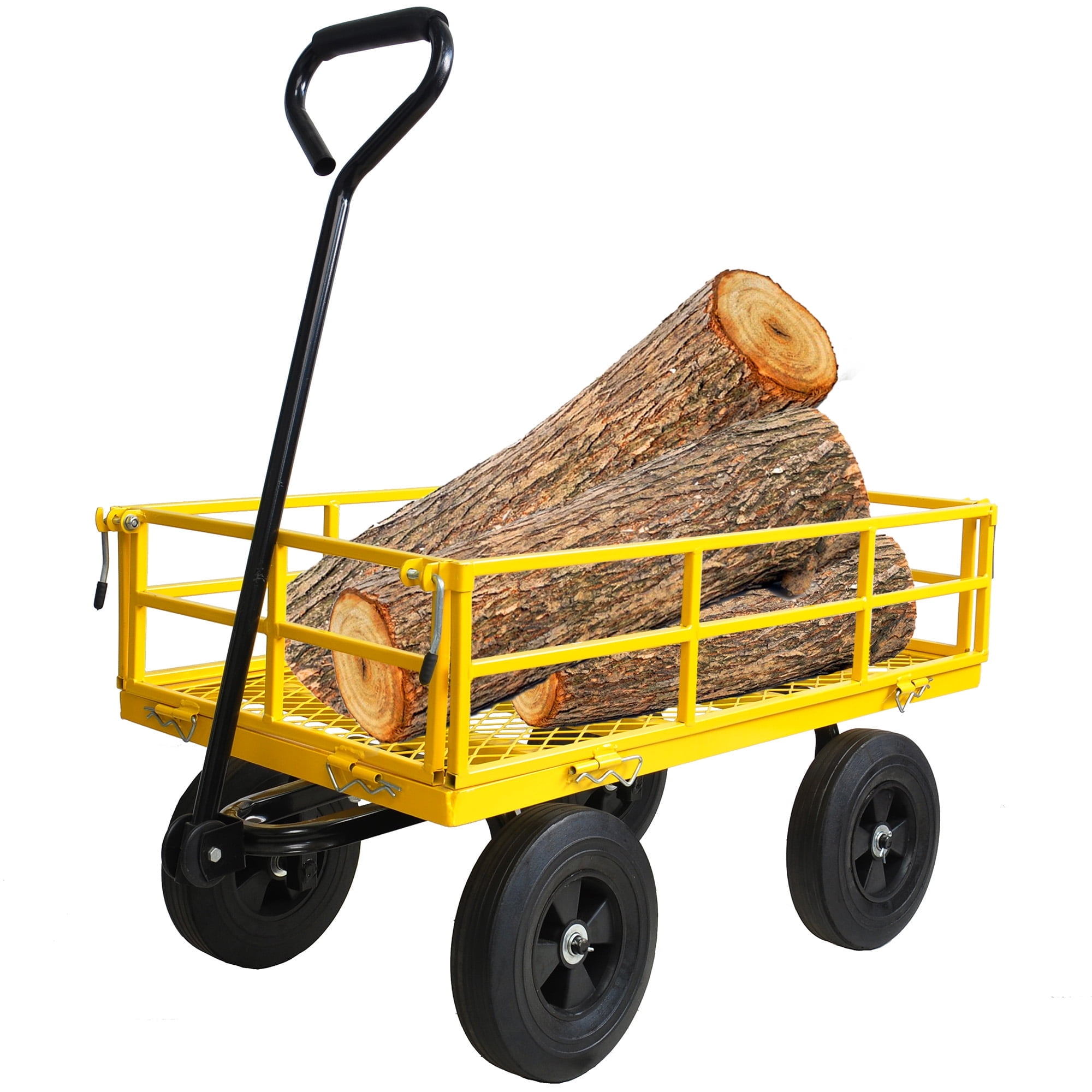 Jump Into Fun Wagon Cart, Steel Mesh Garden Cart with 10" Solid Wheel ...