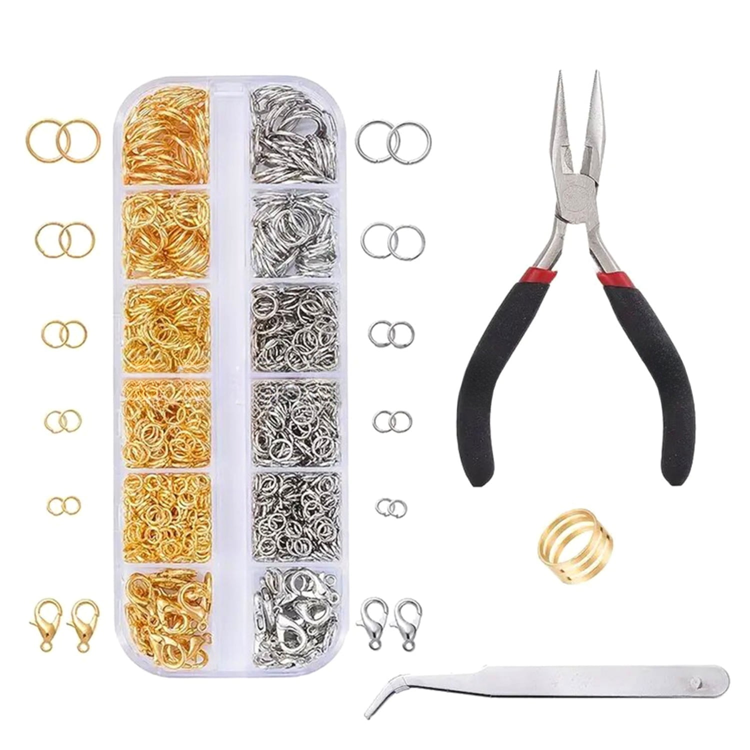Jump Rings for Jewelry Making Supplies Necklace Repair Kit 1143pcs with ...