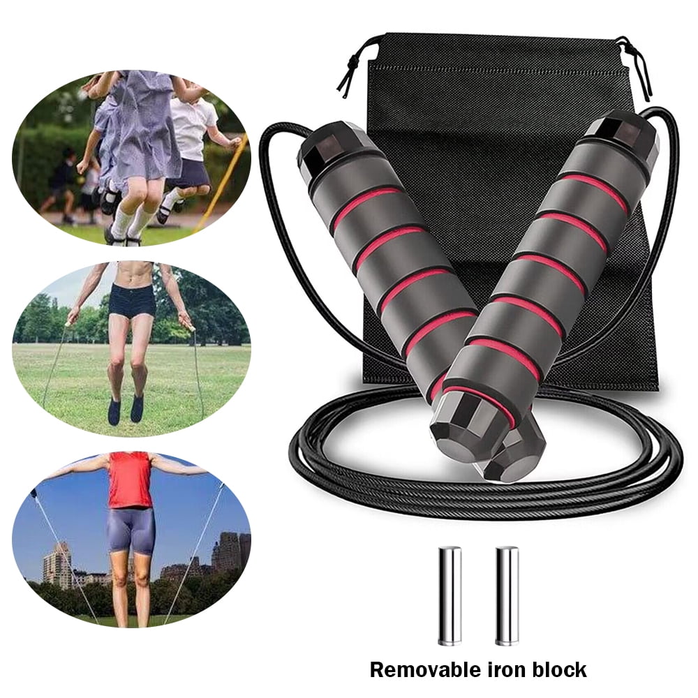 Adjustable 110 inch Jump Rope, Fitness Foam Handles, Tangle-Free ...