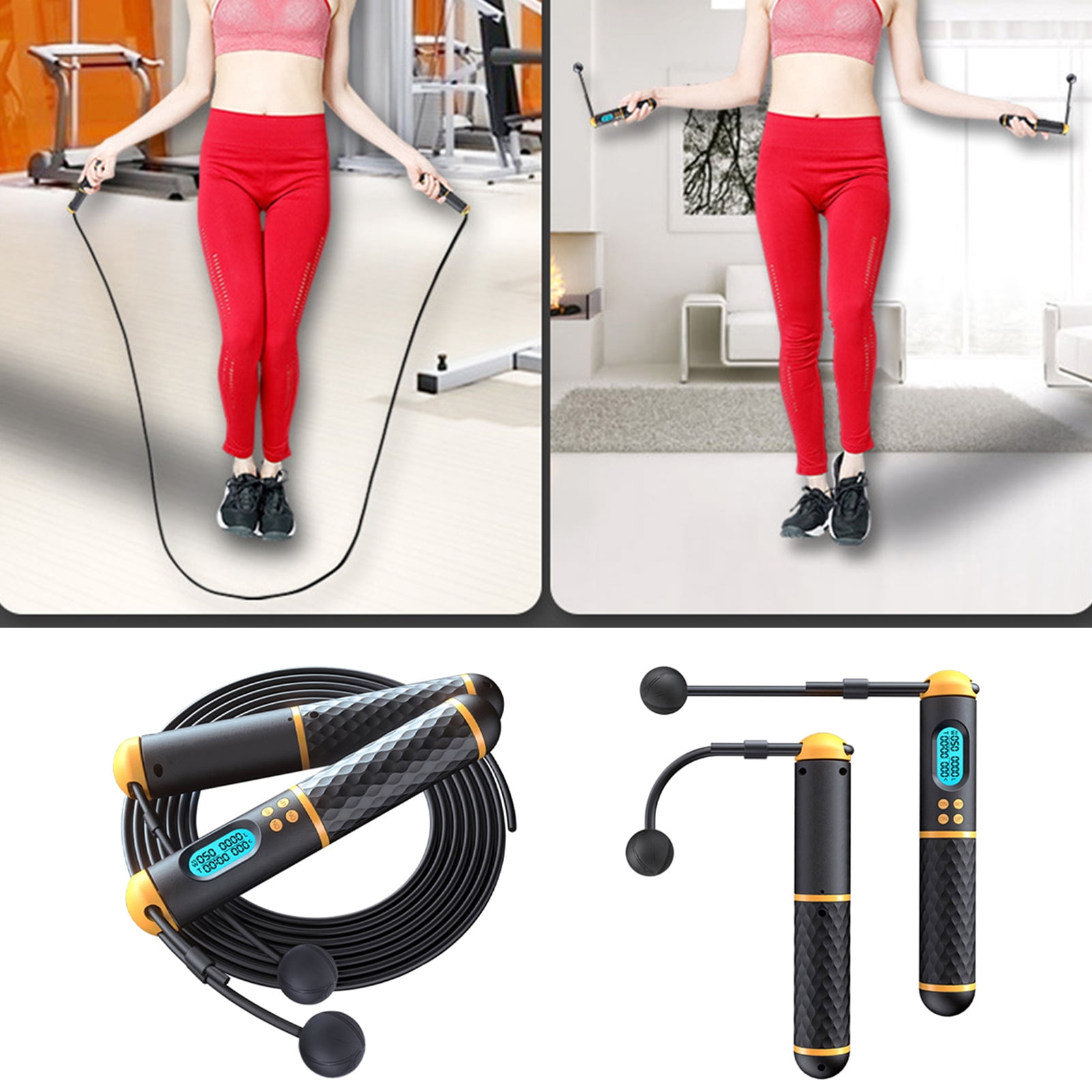 Jump Rope Adjustable Smart Counting Plastic Accurate Tangle-Free ...