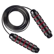 Athletic Works Adjustable Weighted Jump Rope, 9 ft, Black, with Foam ...