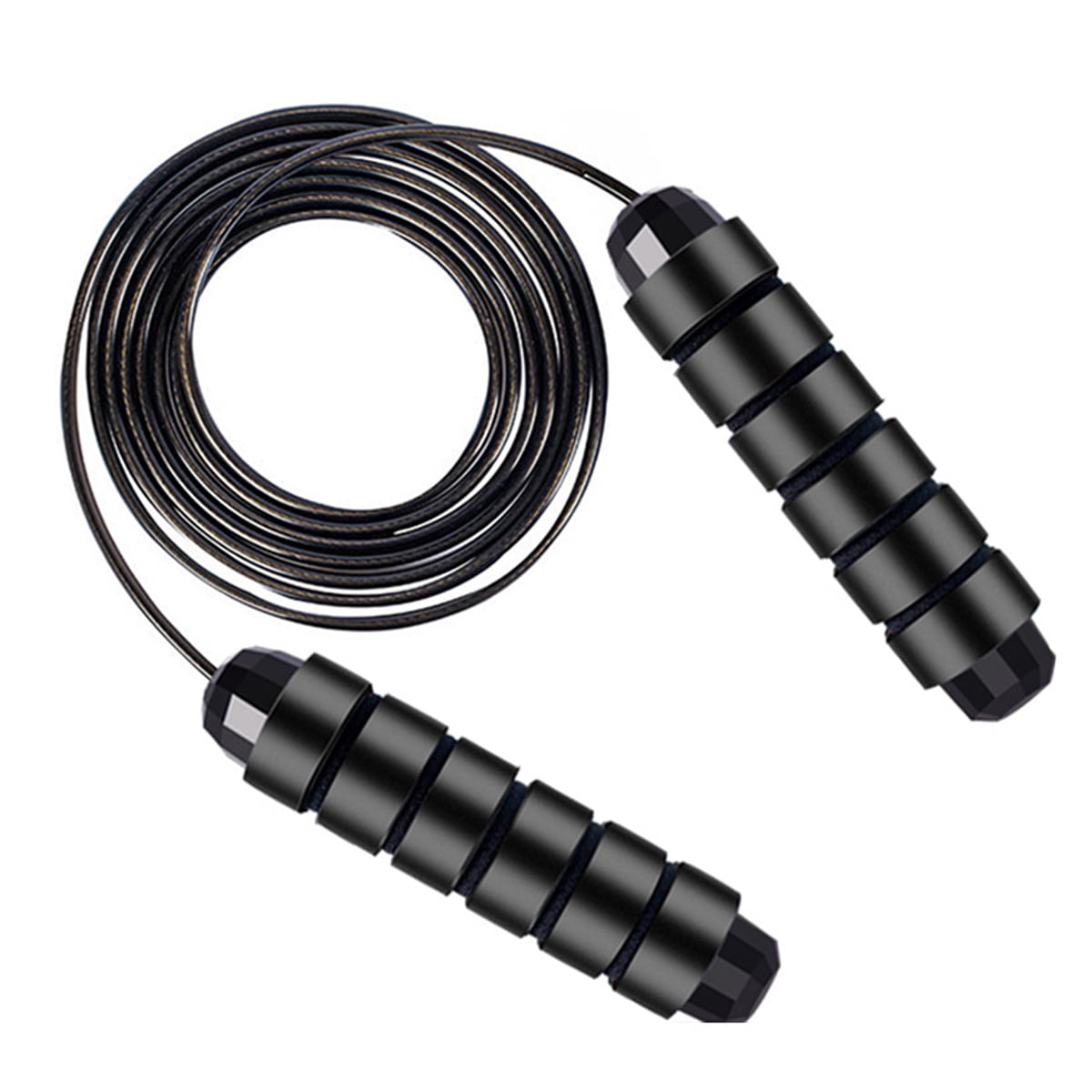 Jump Rope Adjustable Steel Jump Rope Workout with Foam Handles for ...