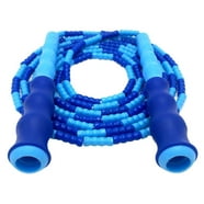 K-Roo Sports 7-foot Jump Rope with Plastic Beaded Segmentation, Blue ...