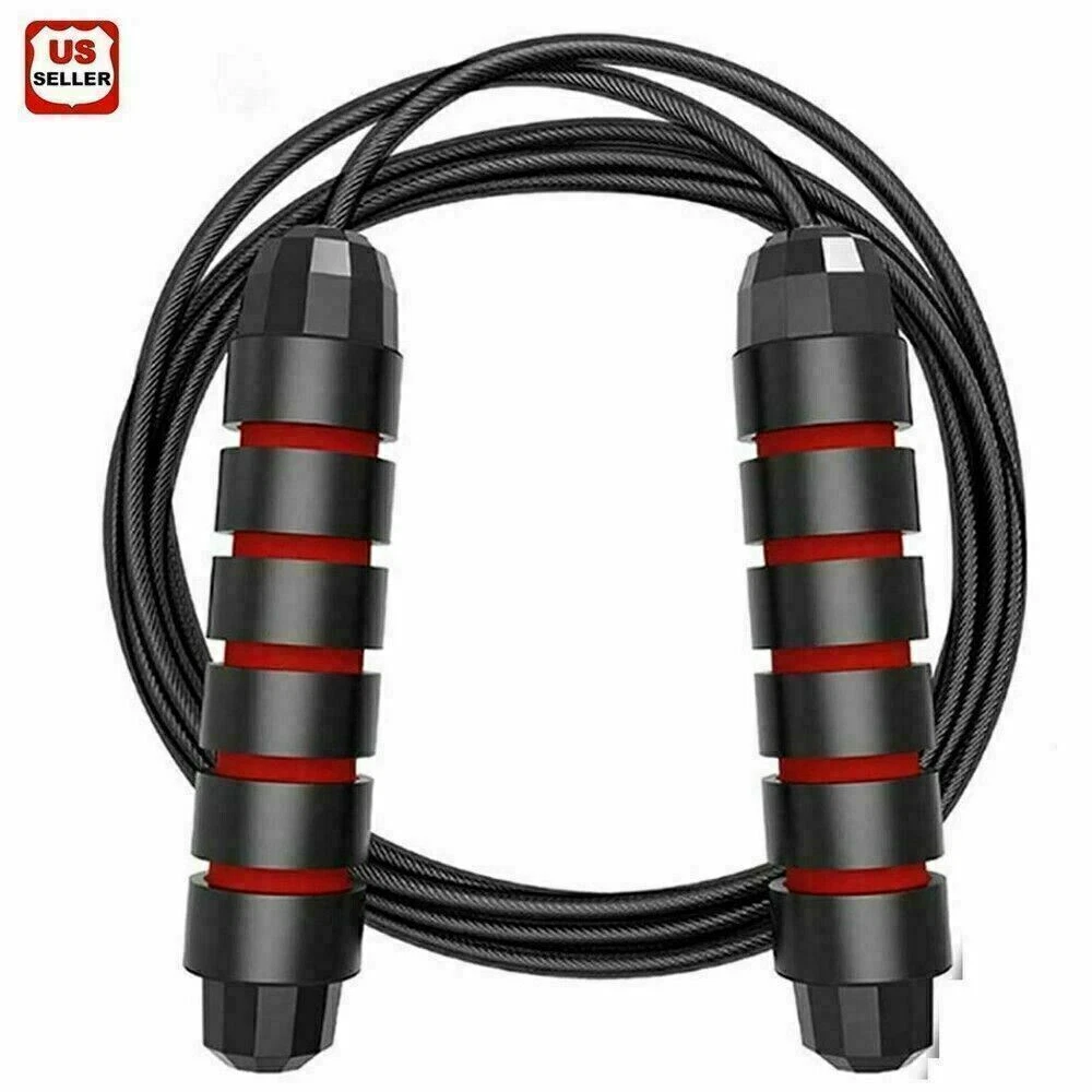 Jump Rope Gym Aerobic Exercise Boxing Skipping Adjustable Bearing Speed ...