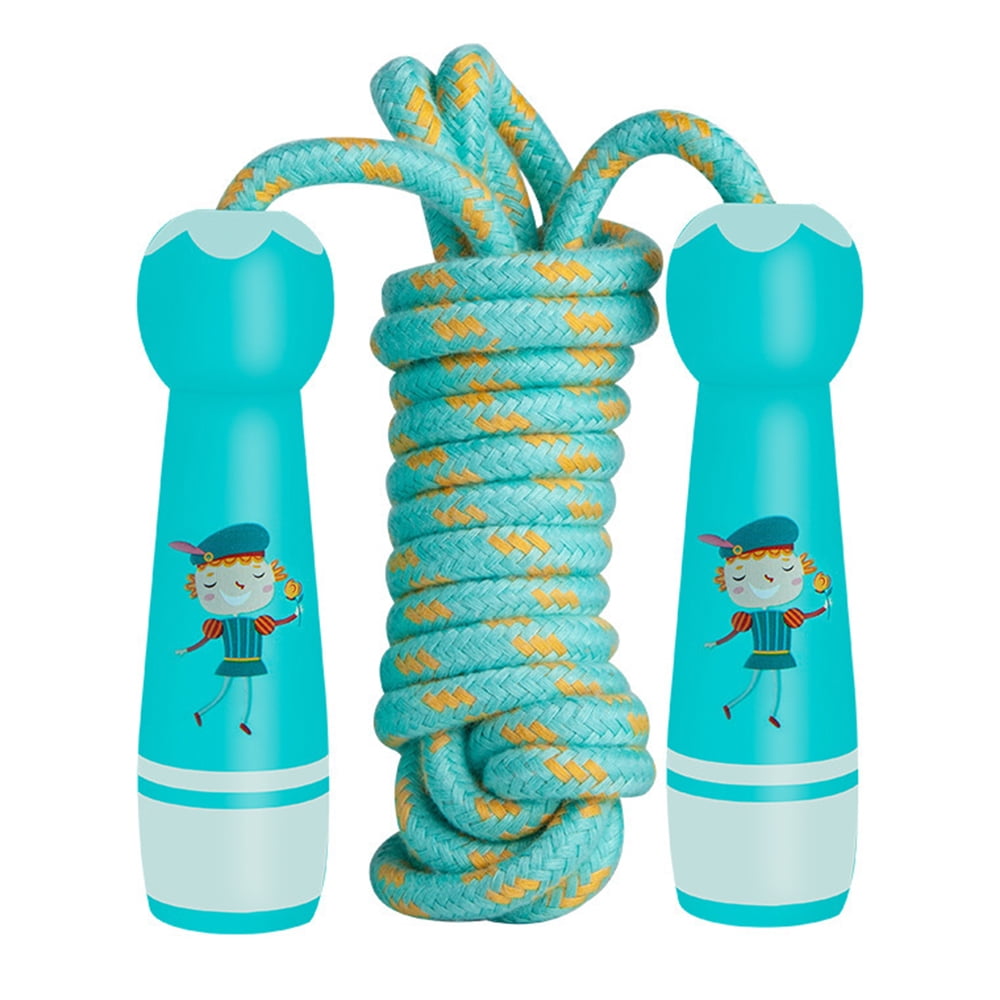Jump Rope Kids, Children Adjustable Cotton Skipping Rope with Wooden ...