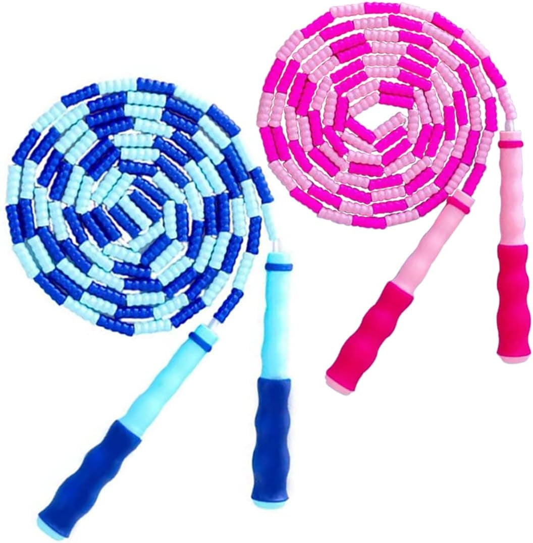 Jump Rope for Kids Girls and Boys, Soft Beaded Jump Ropes, Adjustable ...
