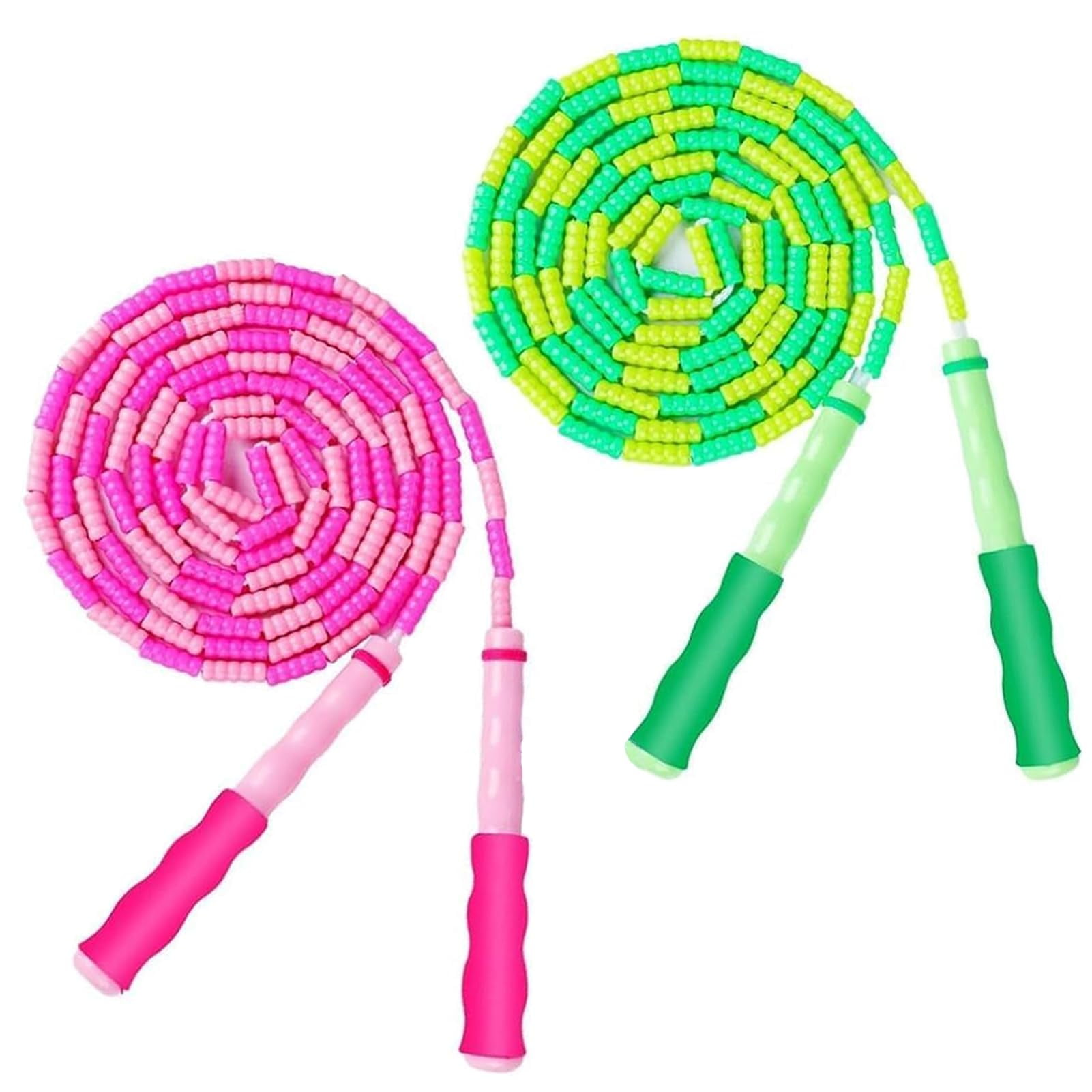 Jump Rope For Kids, Soft Beaded Jump Ropes, Adjustable Length Tangle ...