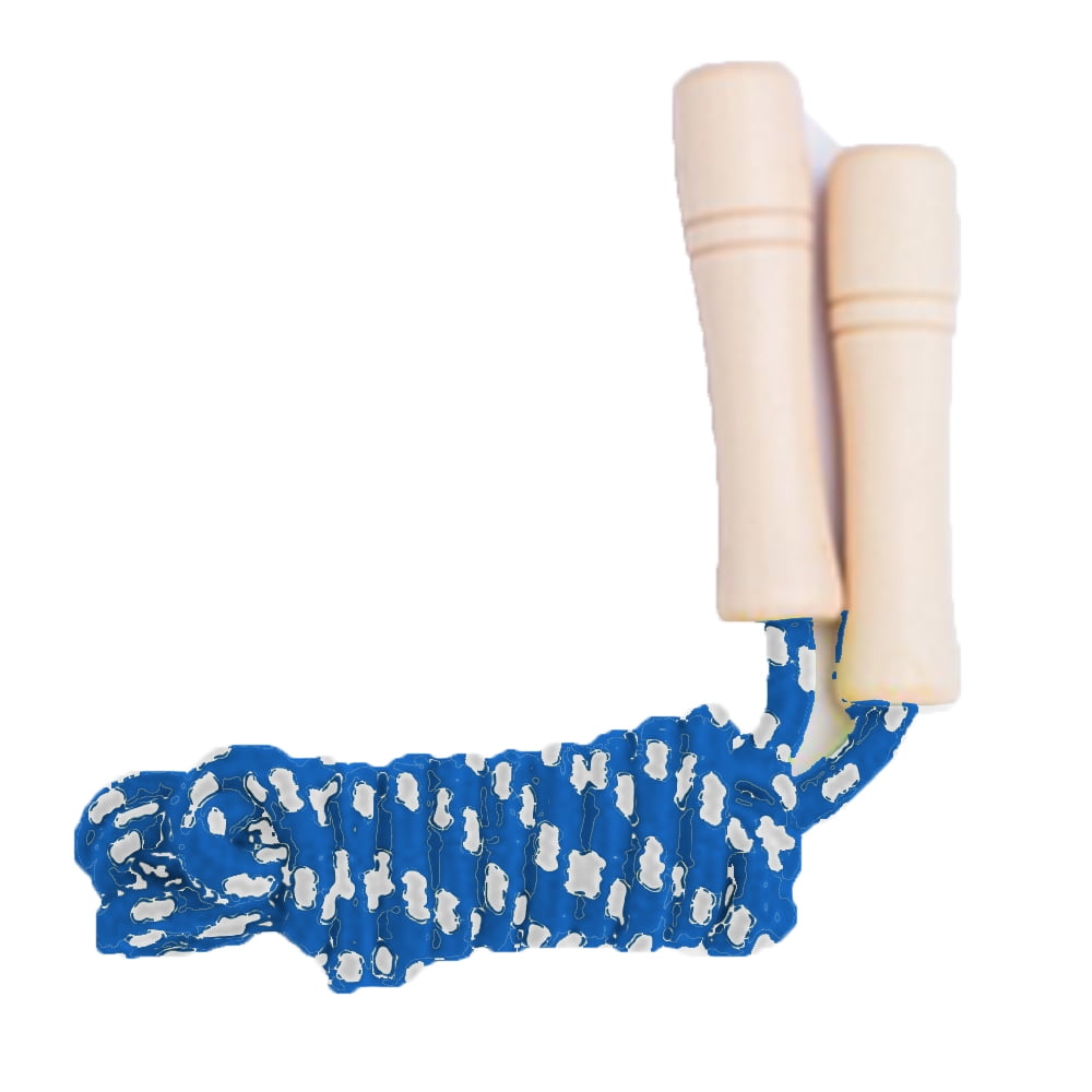 Jump Rope for Kids - Wooden Handle - Adjustable Cotton Braided Fitness ...