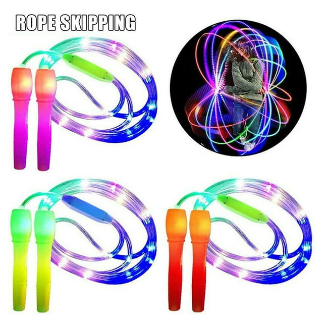 Jump & Skipping Rope, Jump Rope with LED Light up, Luminous Jump Ropes ...