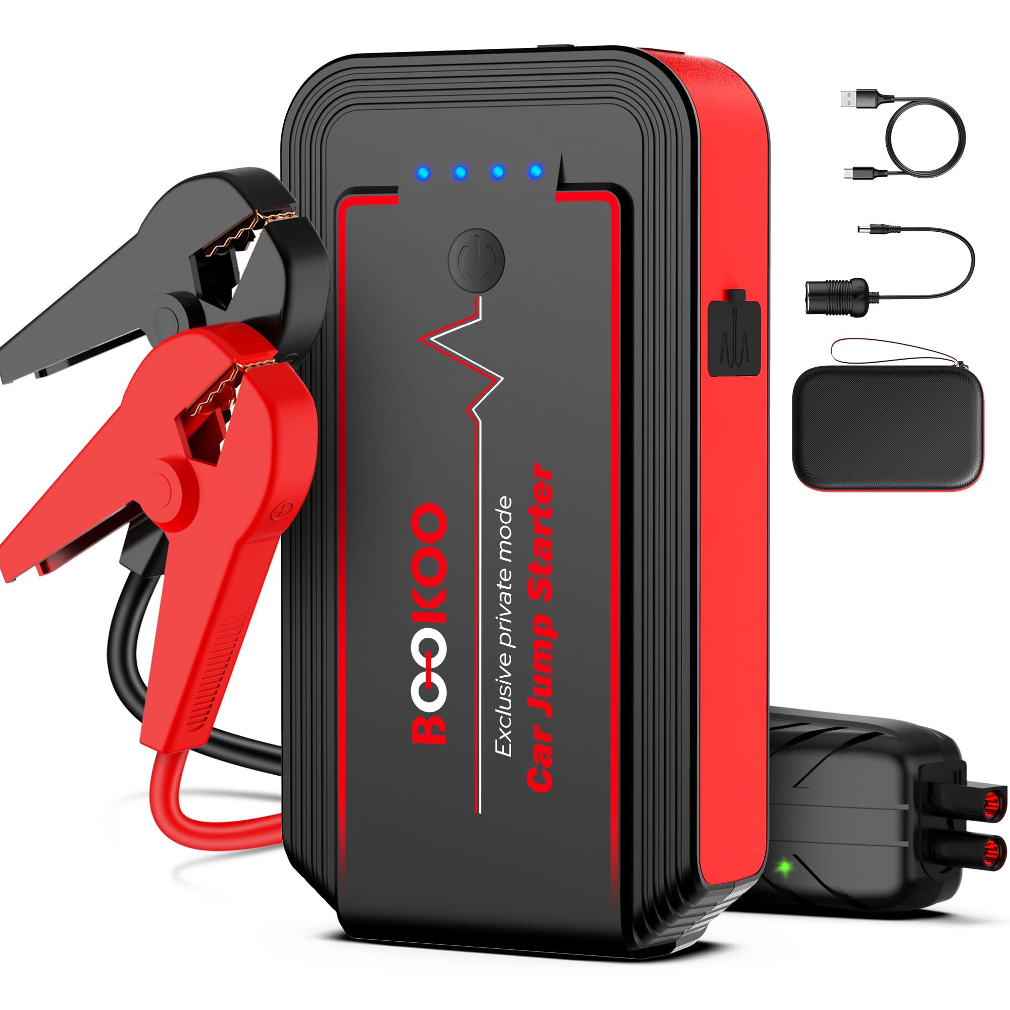 Jump Starter 4000A, BOOKOO Car Battery Jumper Starter Portable, 12V ...