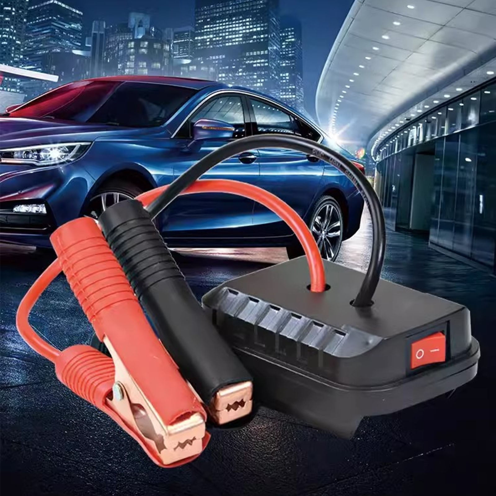 Jump Starter Battery, Lithium Power Box, Dual USB Ports + LED Light ...