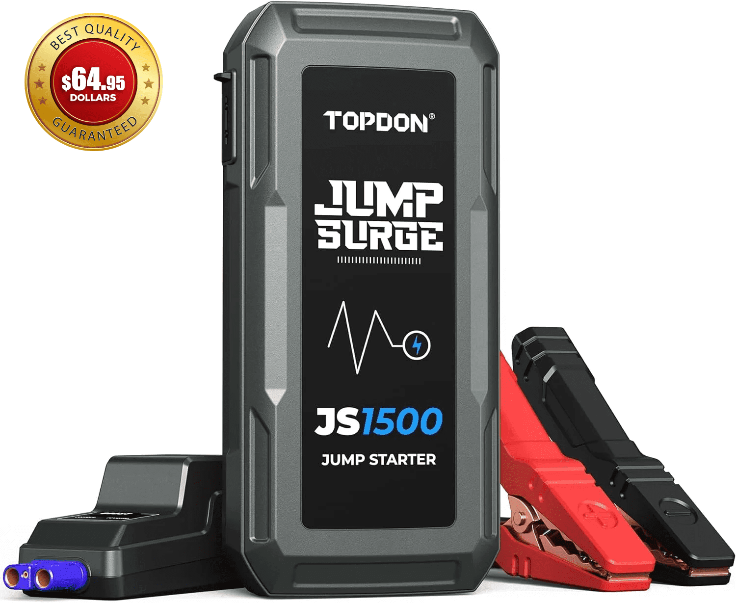 TOPDON JS1500 Jump Starter Portable Car Battery Charger, 1500A 10000mAh ...