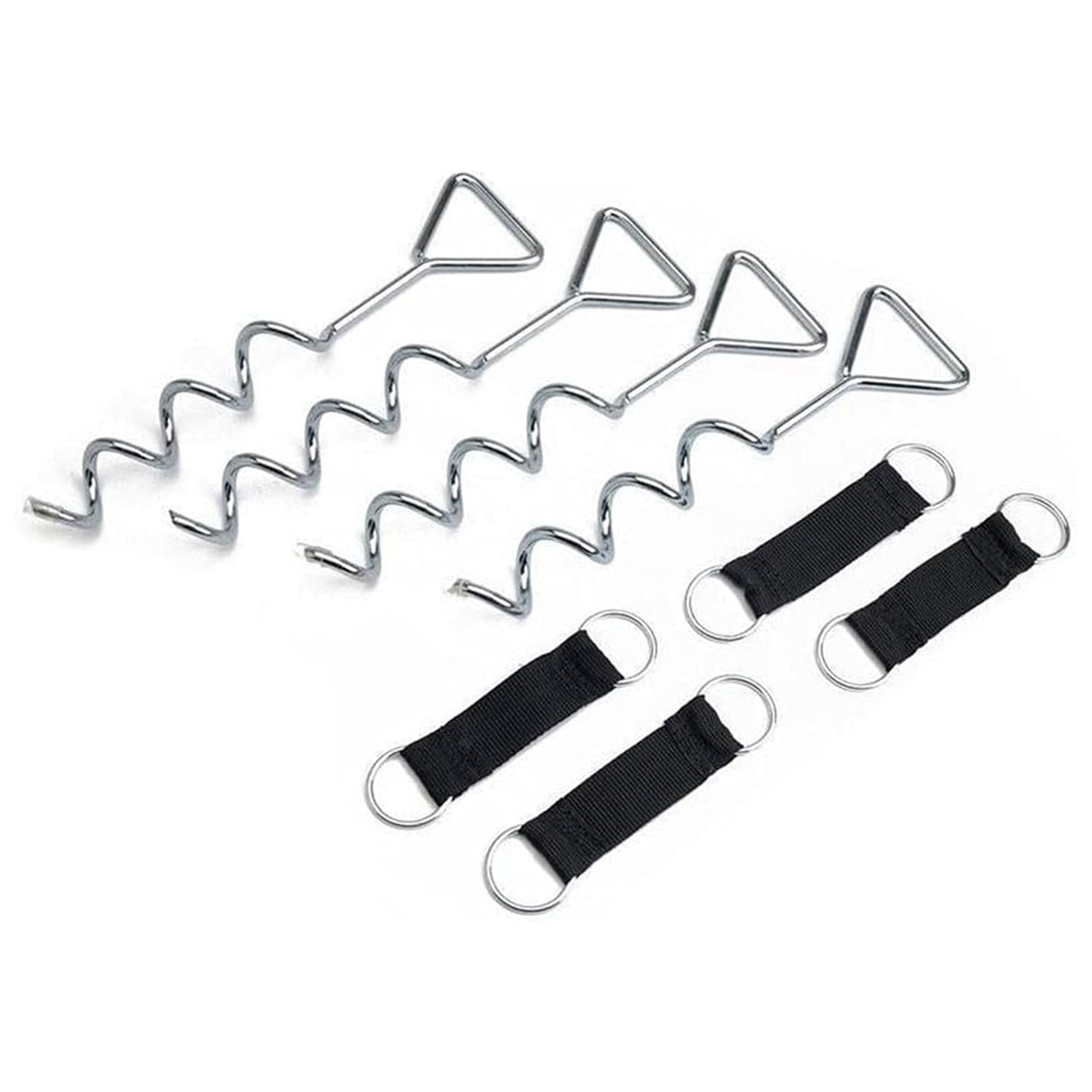 JumpFlex Trampoline ANCHORKIT Corkscrew Shape Steel Stakes Heavy Duty ...