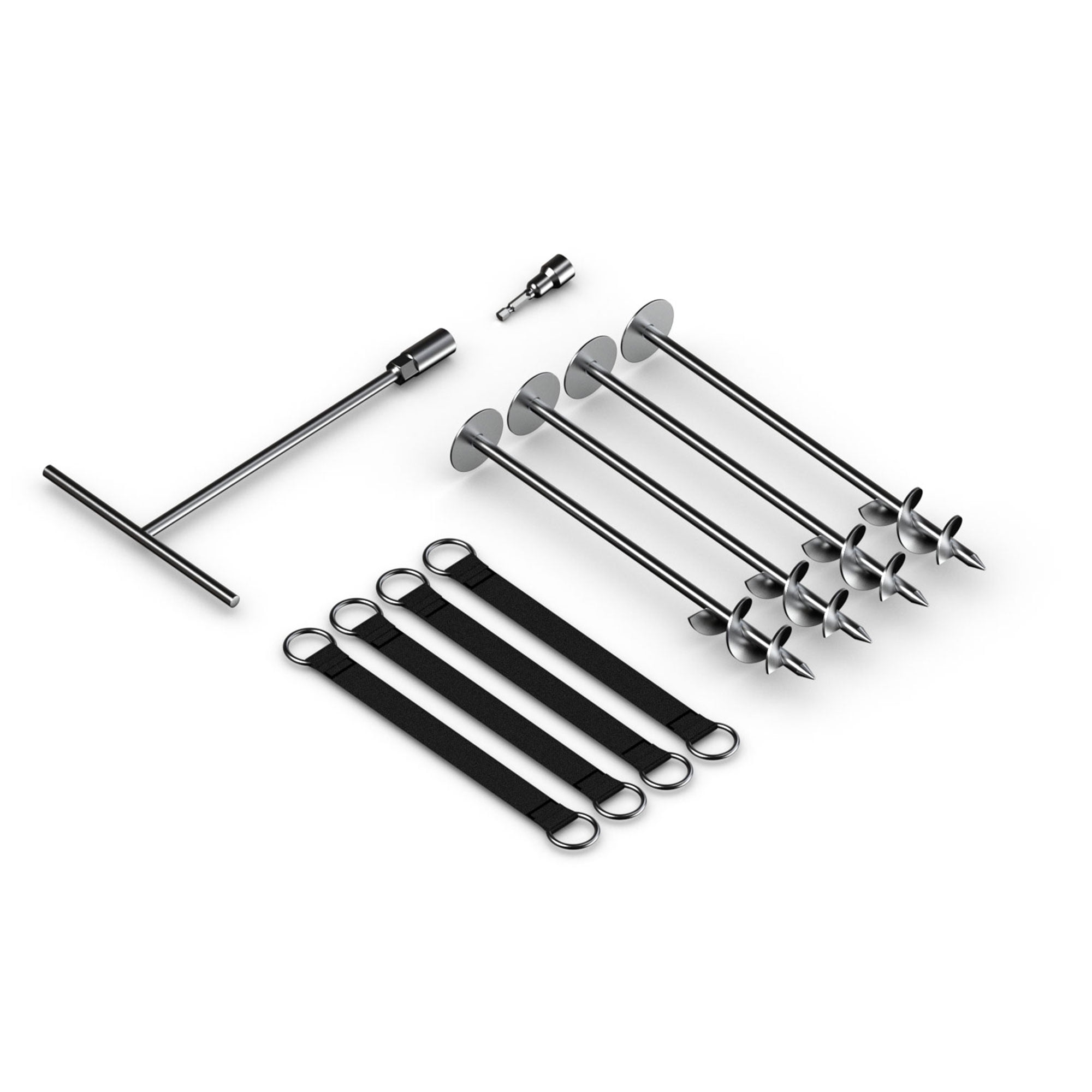 JumpFlex Trampoline Anchor Kit PRO, Heavy Duty Ground Anchoring Stake ...