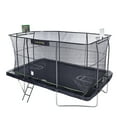 JumpKing 10'x15' Rectangle Trampoline with 2 Powder Coated Basketball ...