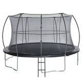 JumpKing 14ft Round Trampoline with Protective Enclosure and Powder ...