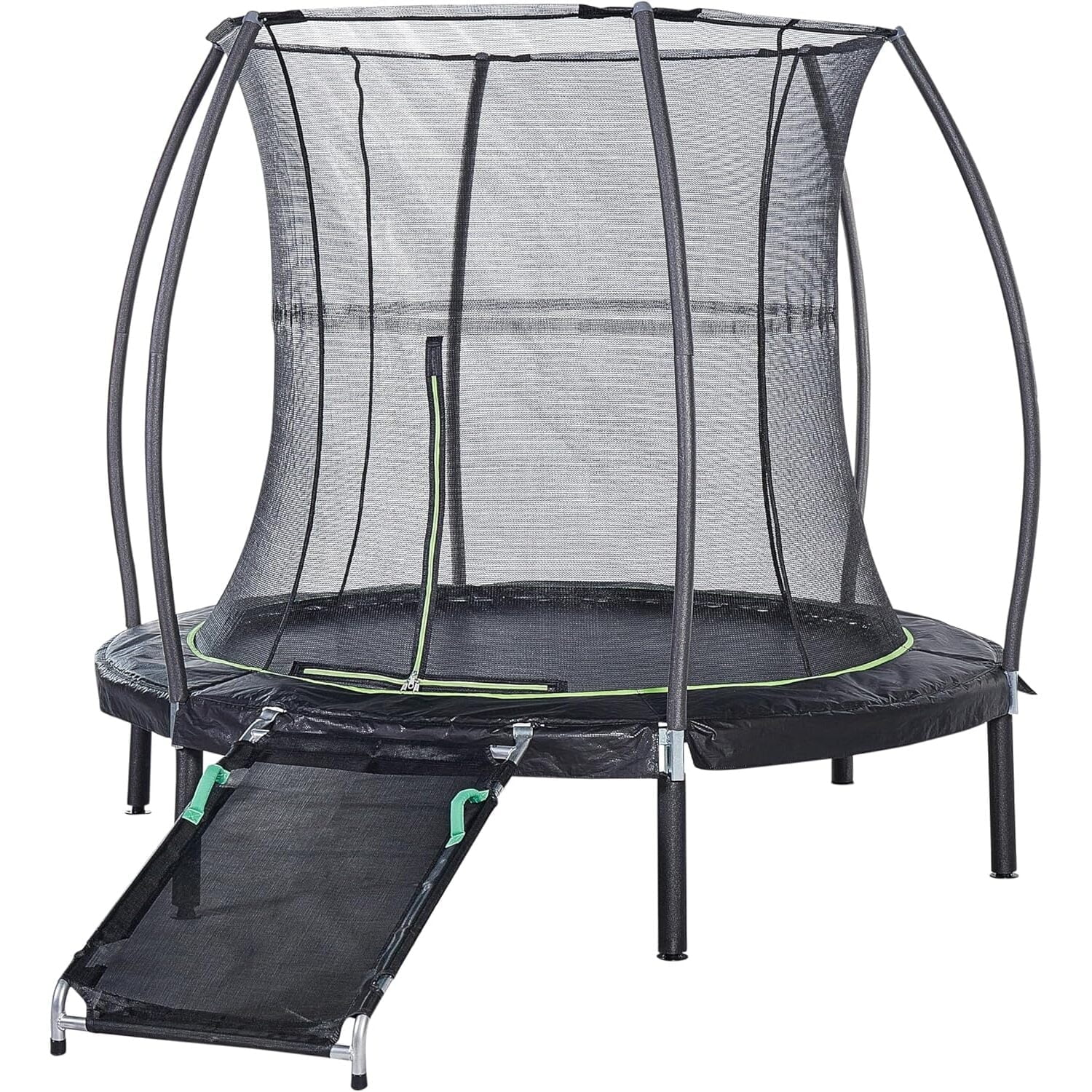 JumpKing 7ft Round Trampoline with Enclosure and Ramp – Perfect for Indoor and Outdoor Fun ...