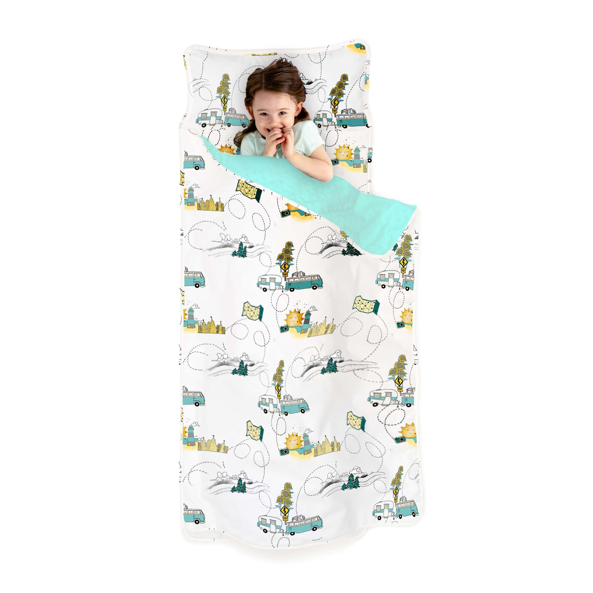 JumpOff Jo Kids Nap Mat - Foldable Sleeping Bag with Pillow for ...