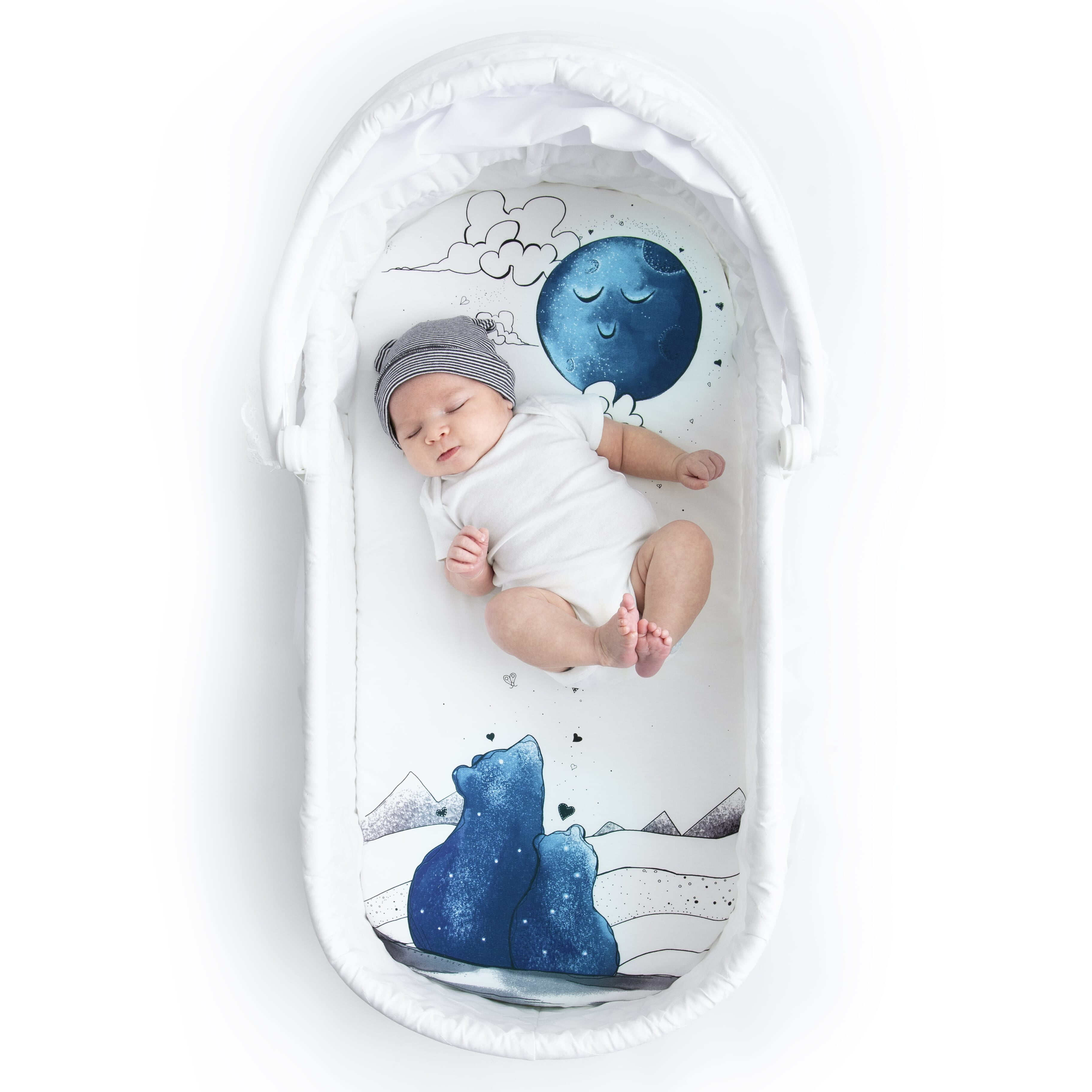 JumpOff Jo - Fitted Bassinet Sheet , Cotton, 16" x 32" for Oval ...