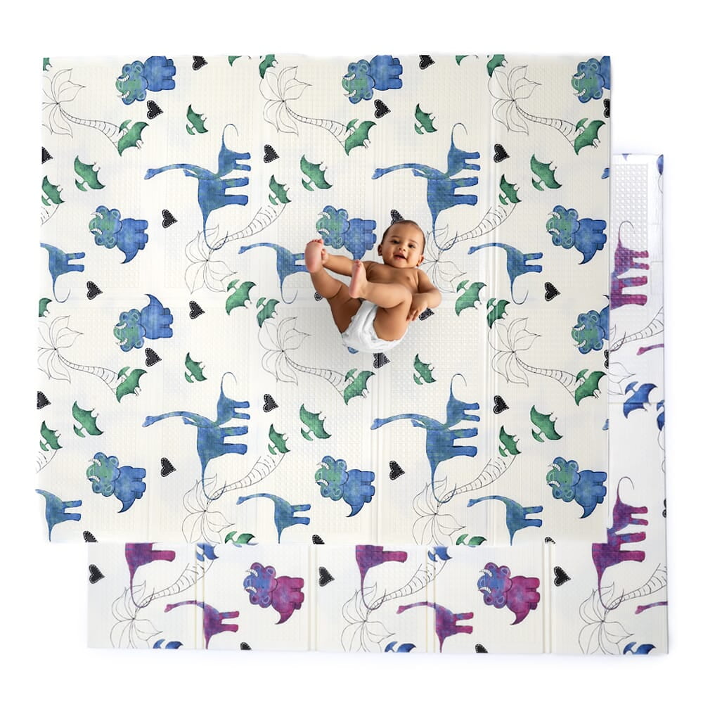 JumpOff Jo - Large Waterproof Foam Padded Play Mat for Babies, Foldable ...