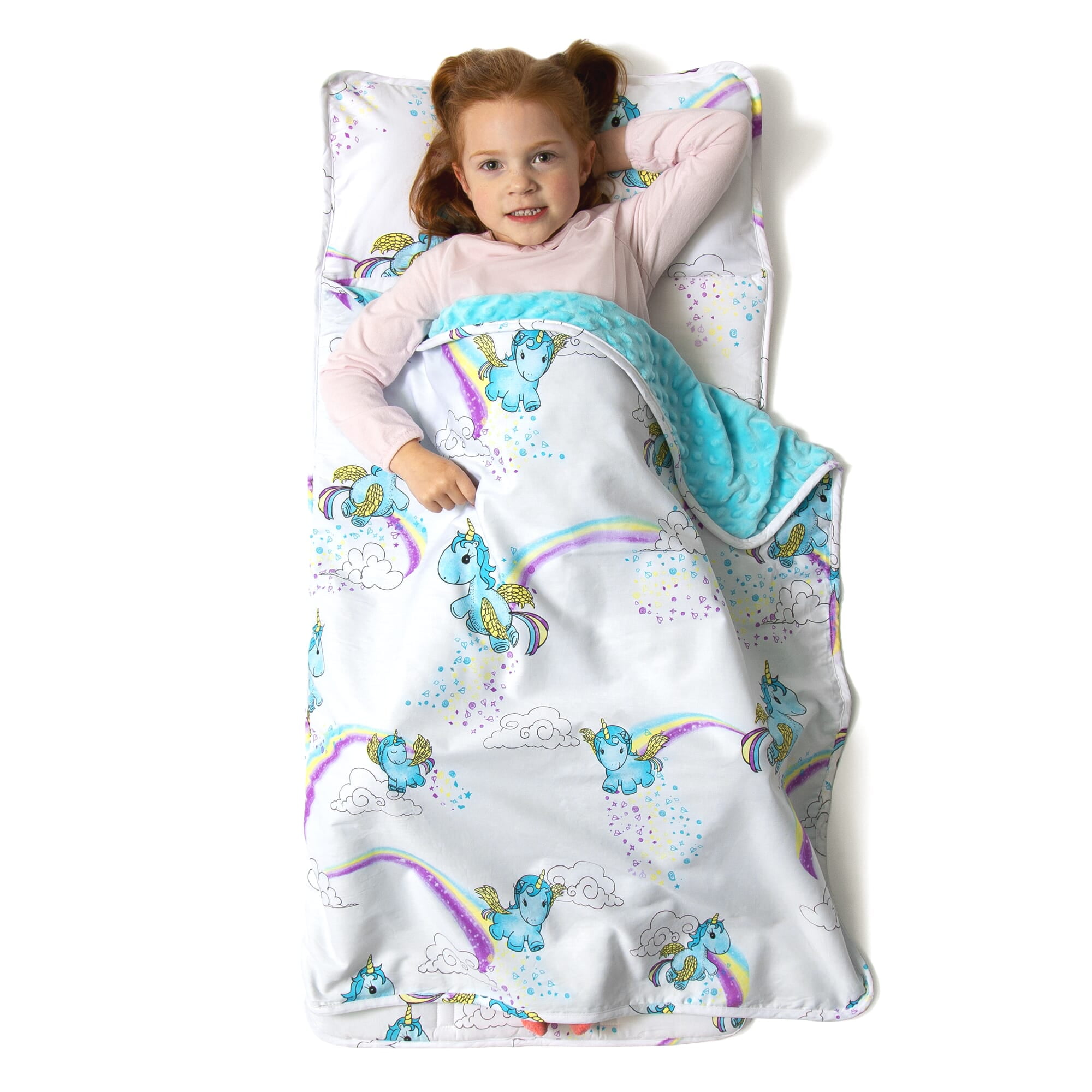 JumpOff Jo Standard Toddler Nap Mat Sleeping Bag for Preschool, 43 x 21 ...